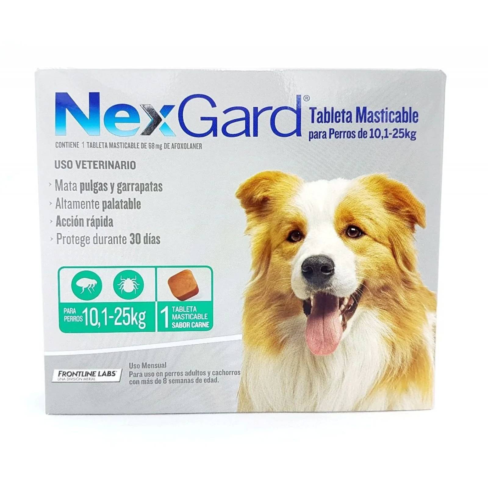 Nexgard L 10.1 a 25 Kg 1 Tab Antipulgas y Garrapatas