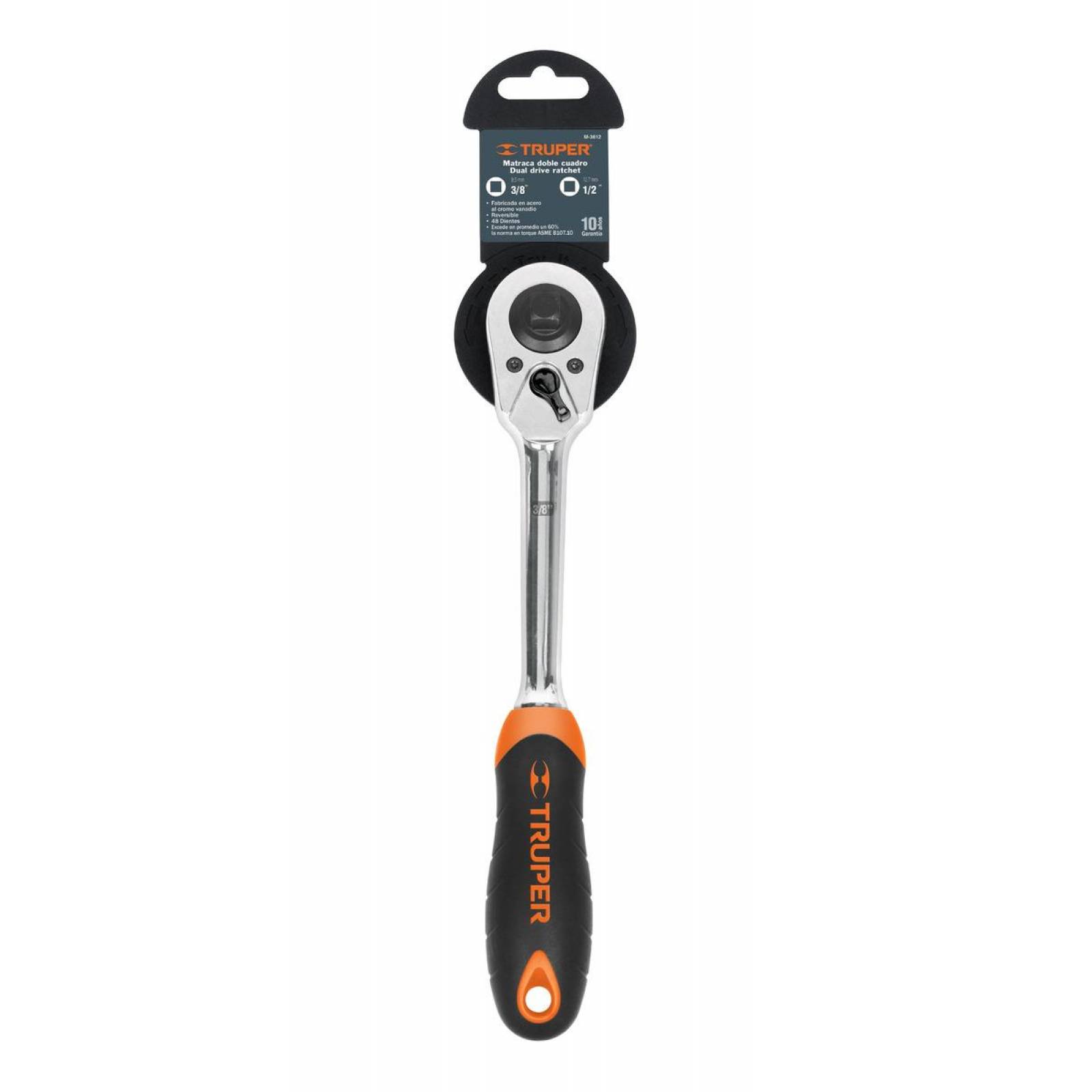 Matraca Doble Cuadro Para Dados De 3 8 y 1 2 Truper 13413