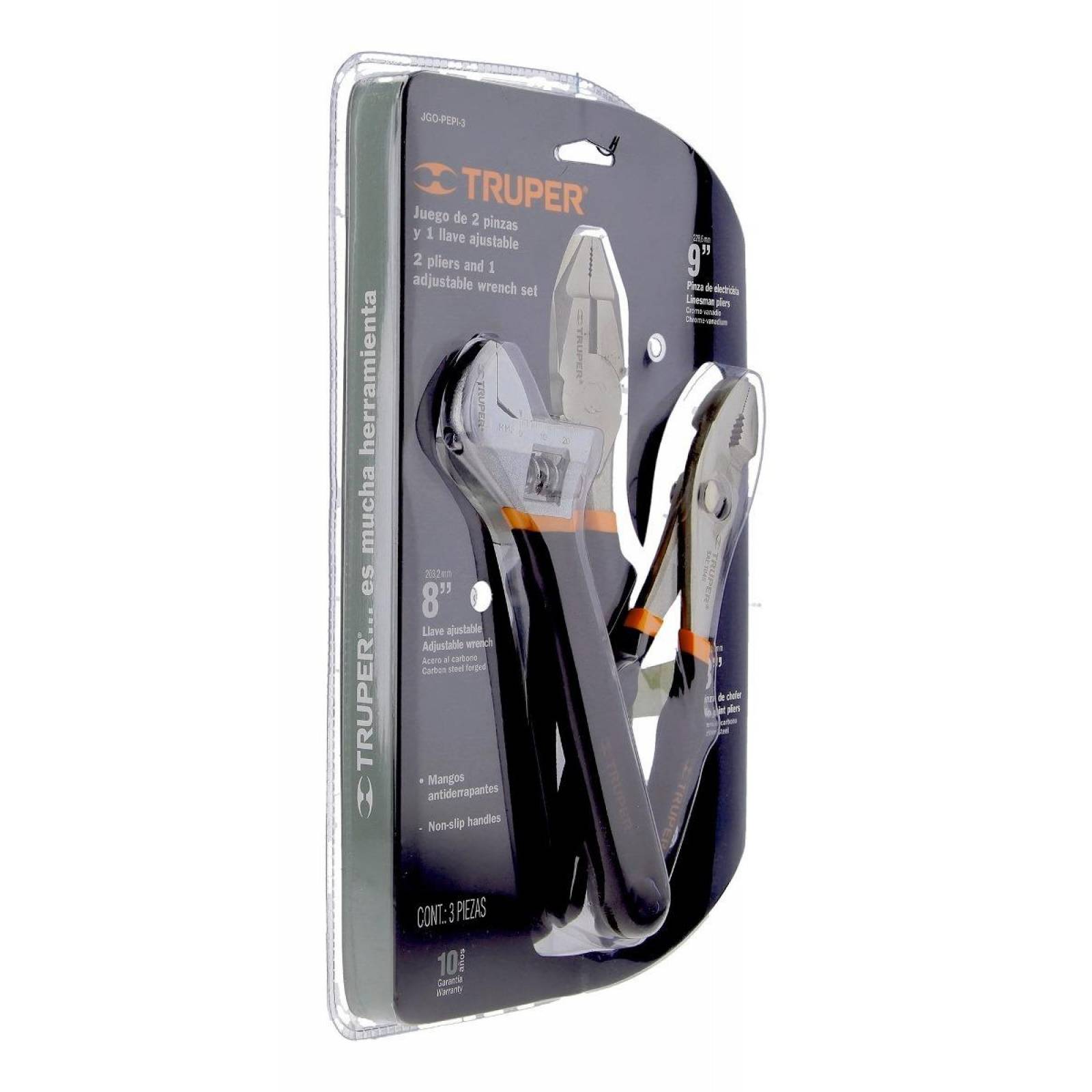 Juego De Pericos Y Pinzas 3 Piezas Truper 18216