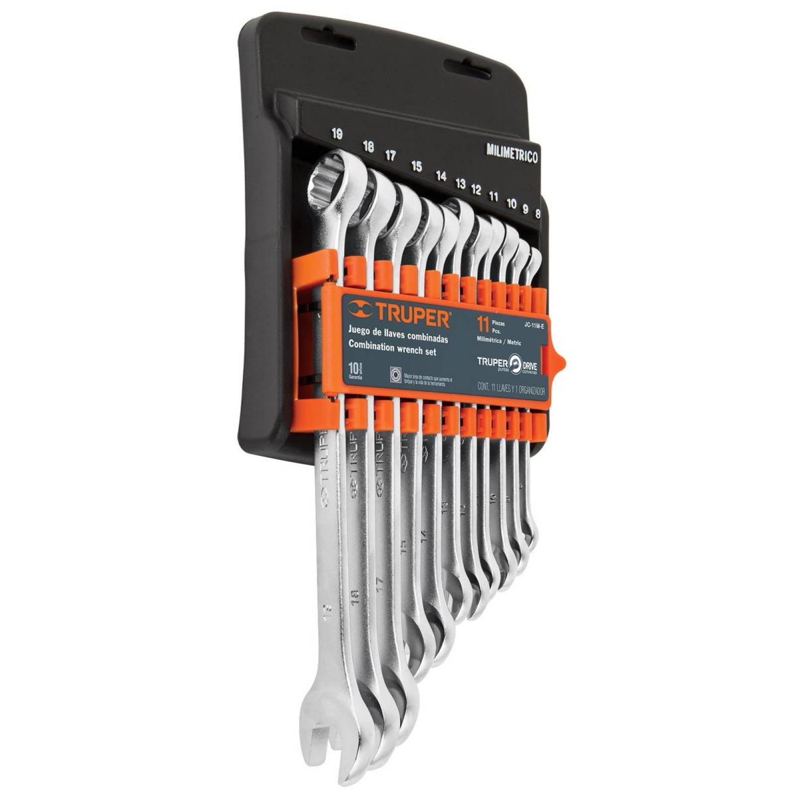 Juego de Llaves Combinadas 11pzs Pulidas Mm Truper