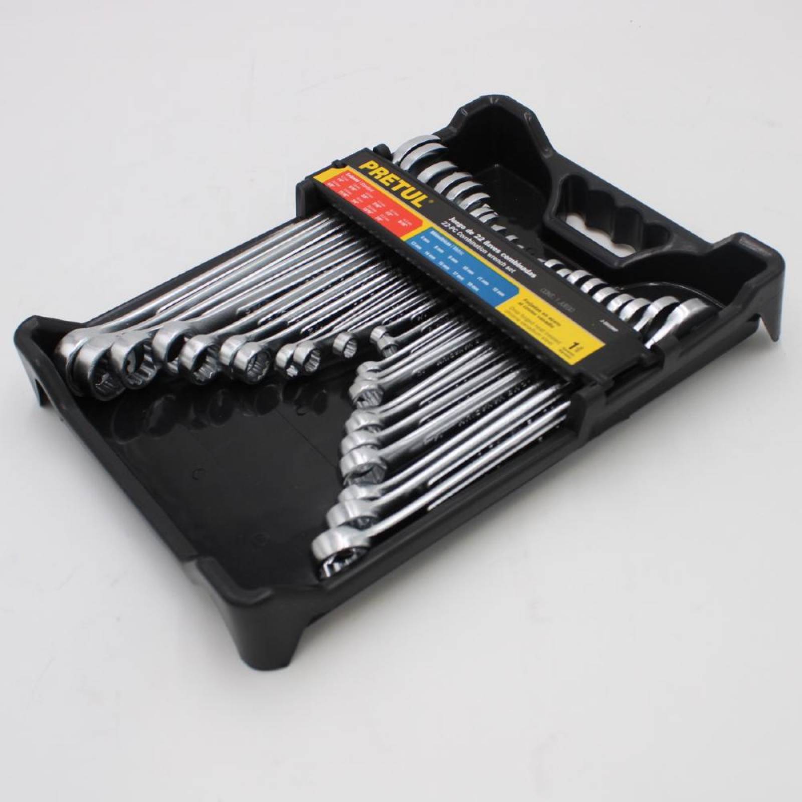 Juego de 22 llaves combinadas std y mm, Pretul