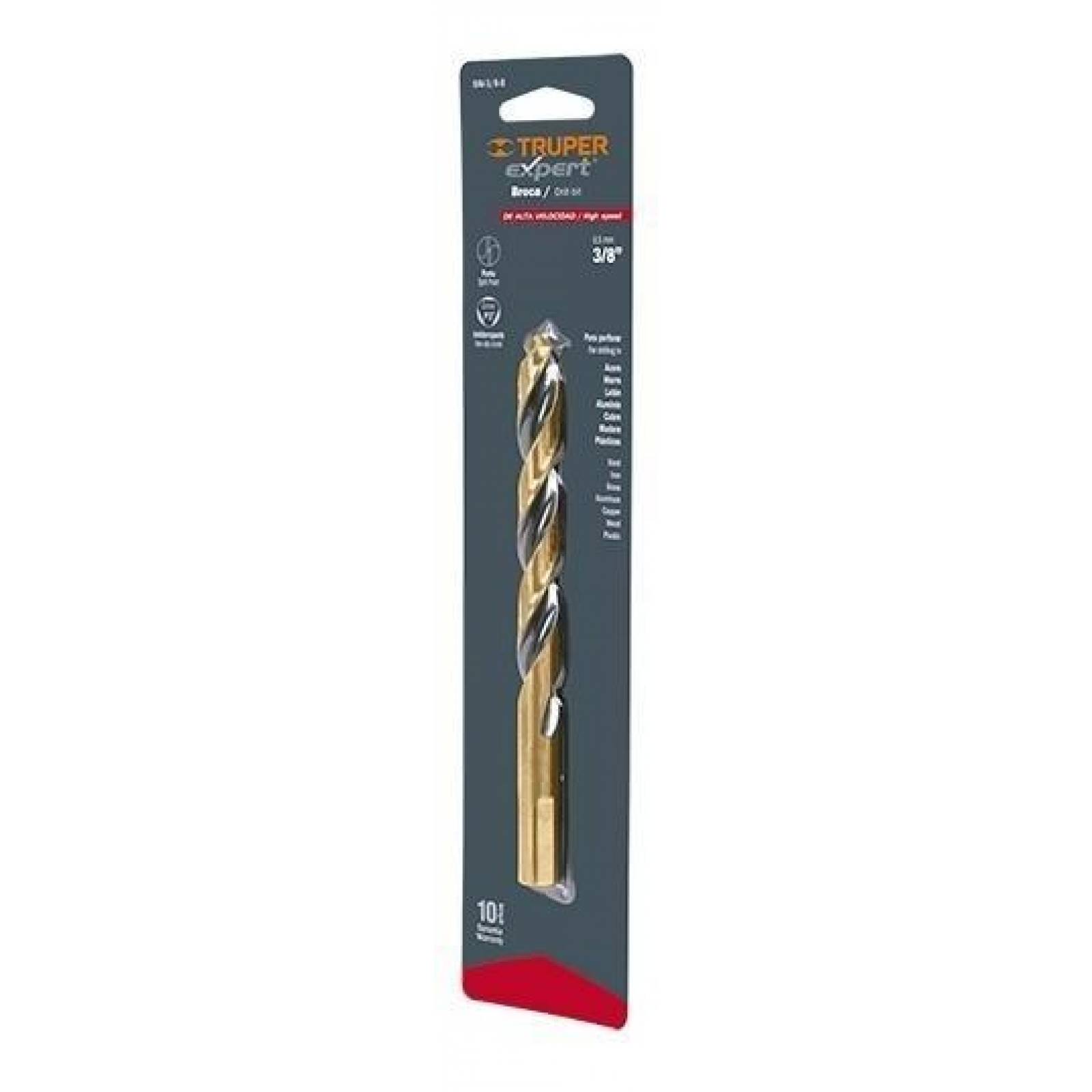 Broca HSS 5/8' Trugold para metal en blíster, Expert