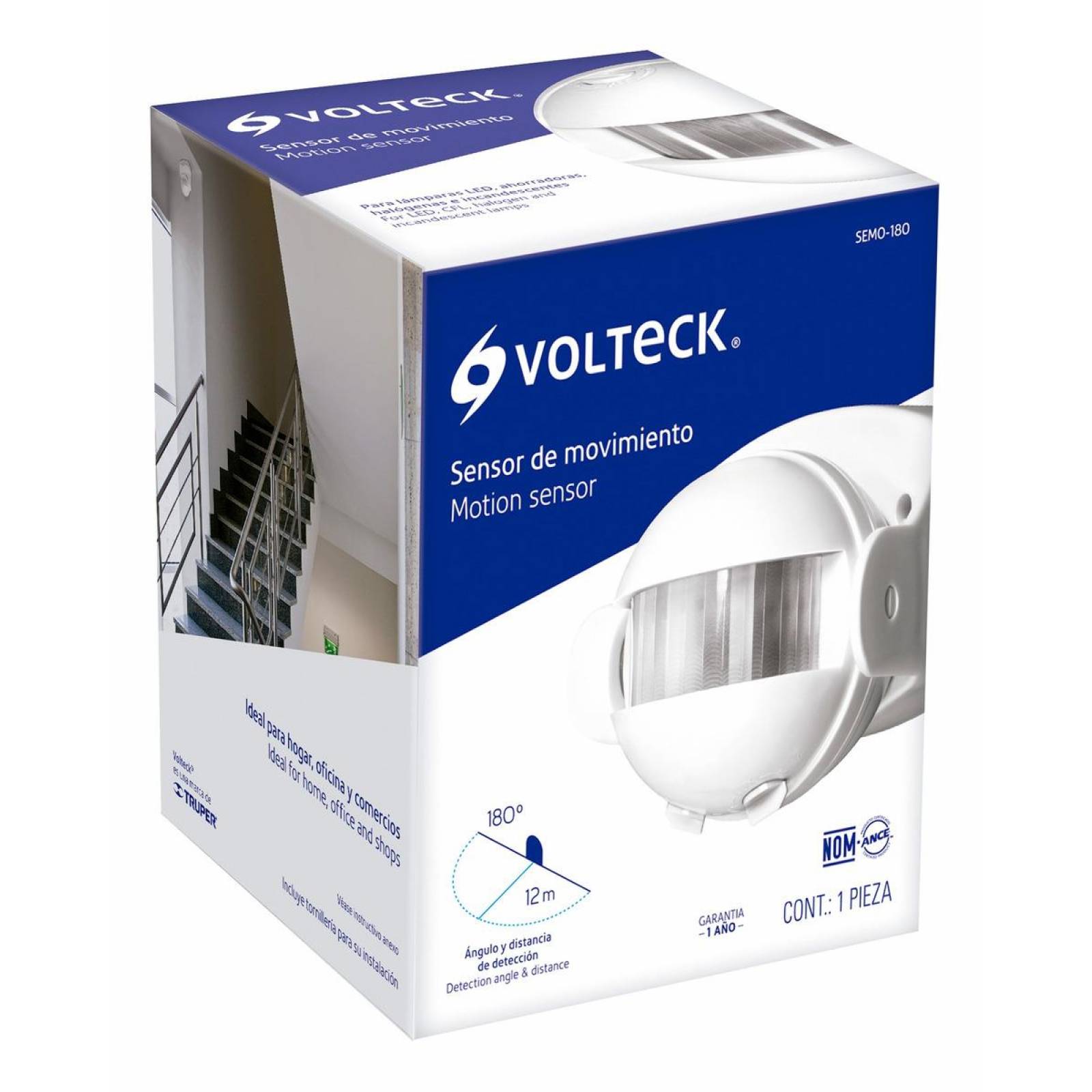 Sensor De Movimiento De 180 Volteck
