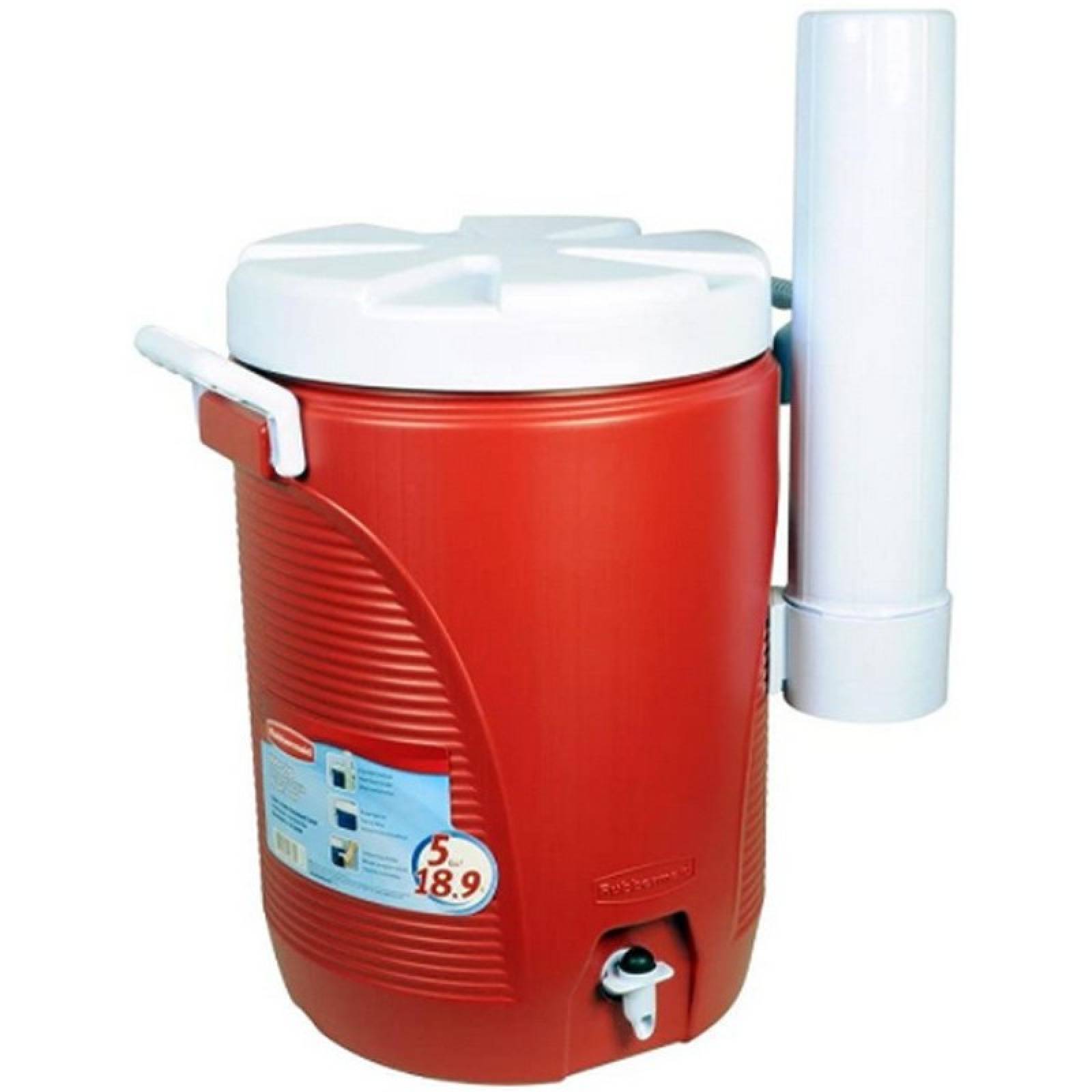 Termo Cooler de 5 Galones Rojo con Despachador Rubbermaid