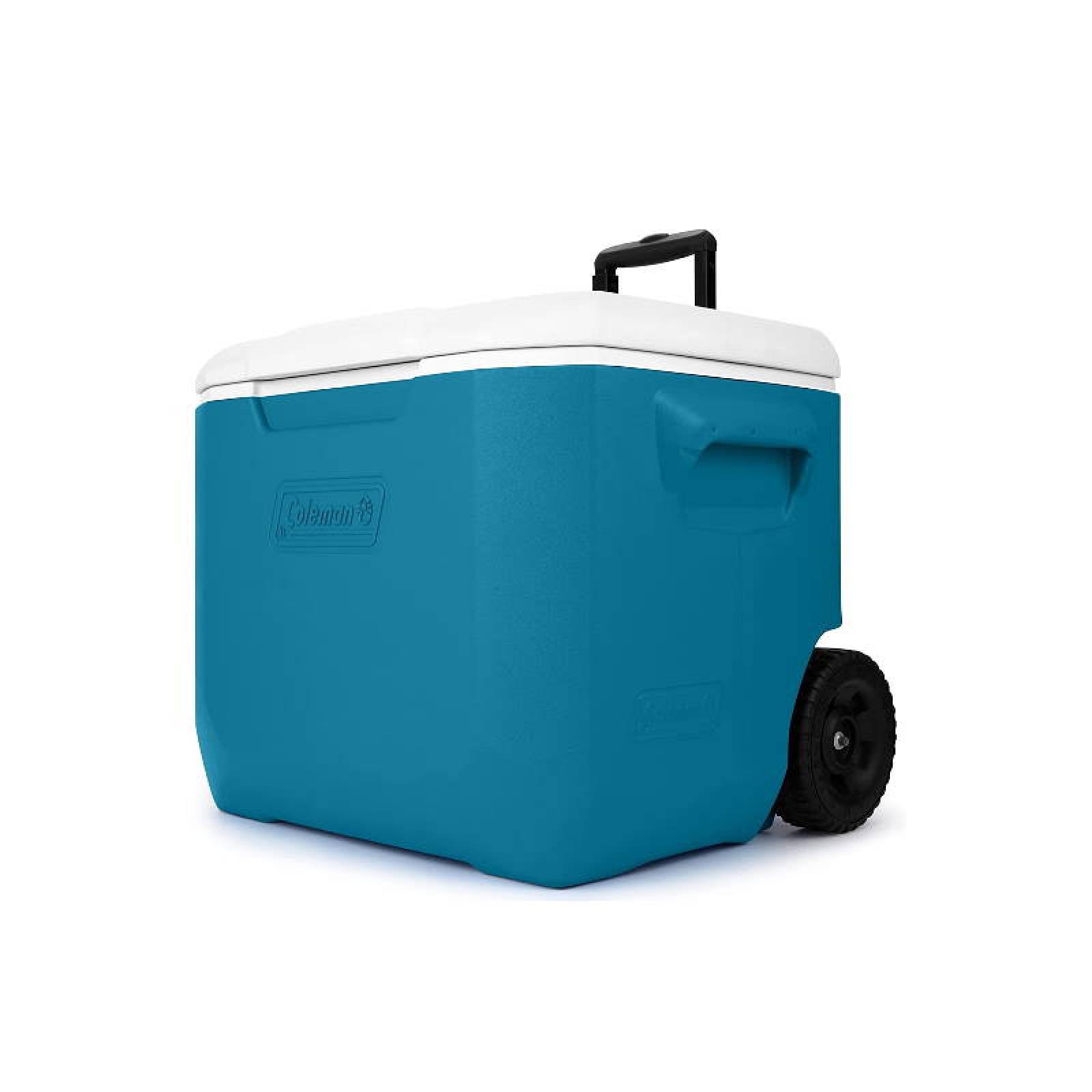 Hielera Con Ruedas 60 Qt 94 Latas Azul Océano Coleman