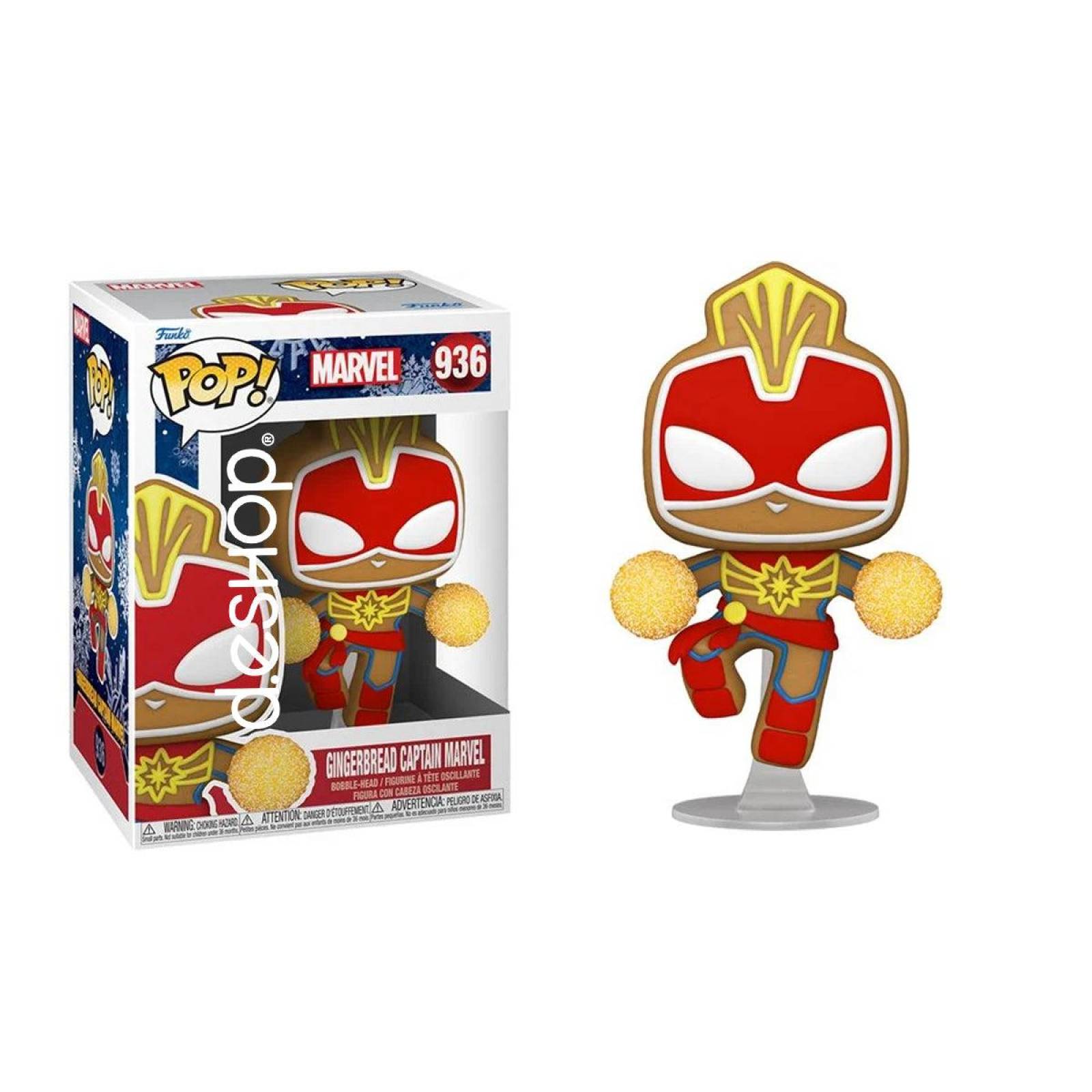 FUNKO POP Marvel : Captain Marvel gingerbread - Holiday