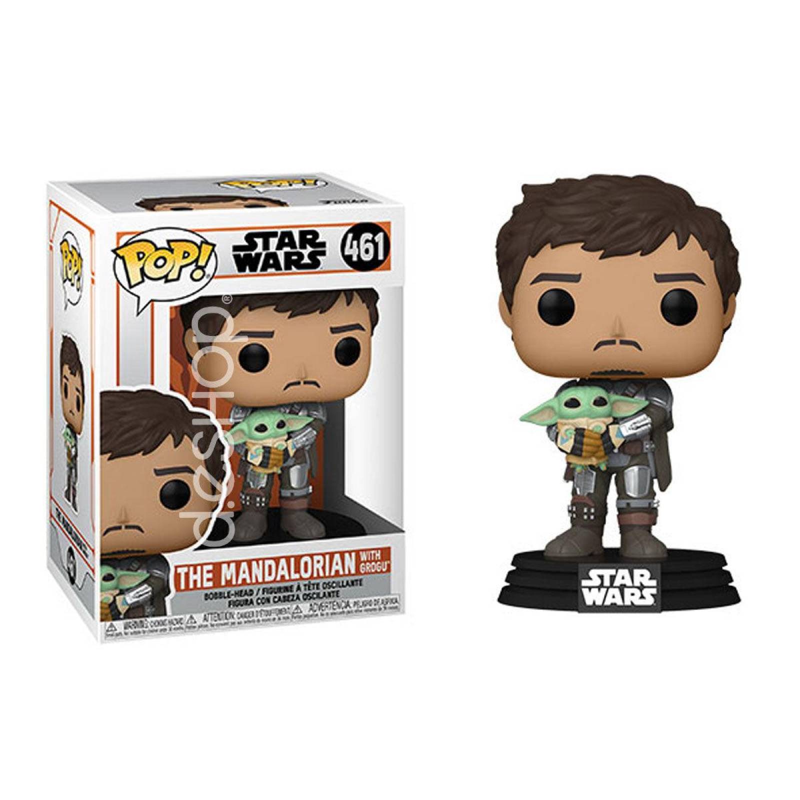 FUNKO POP Star Wars : Mando Holding Child - The Mandalorian