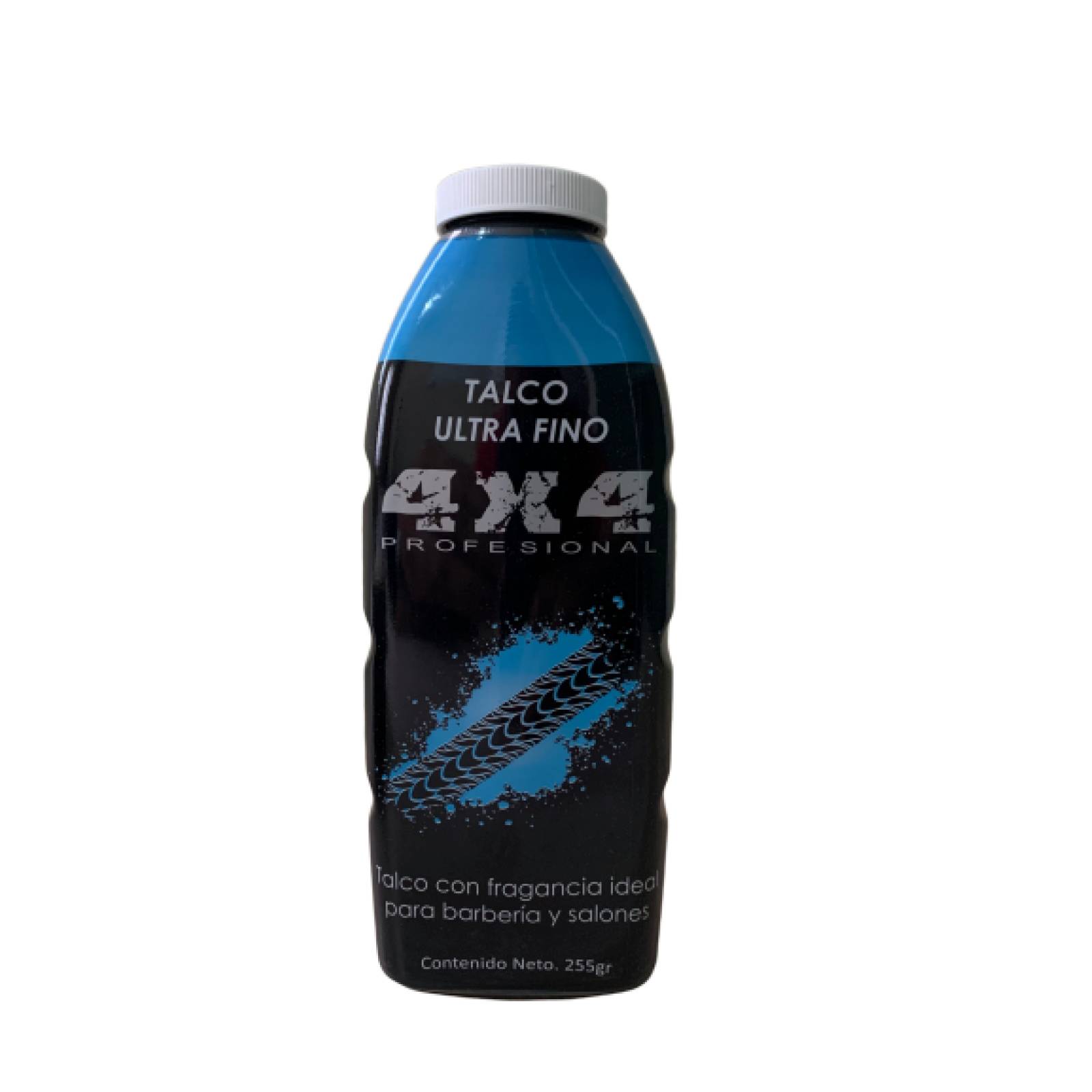 Talco Ultrafino para barbería y salones 255g. 4X4 Profesional.