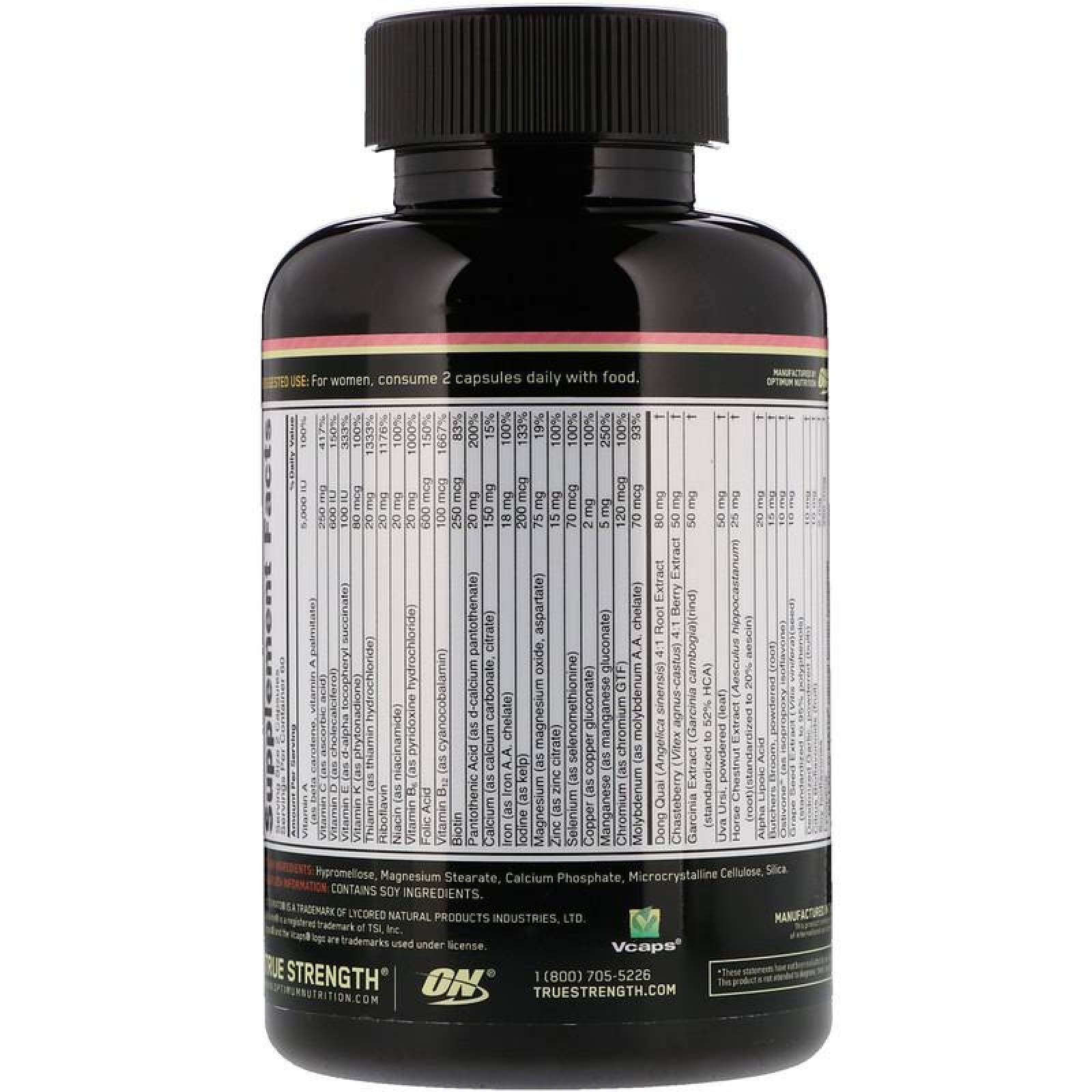 OptiWomen 120 Cápsulas Multivitaminico Optimum Nutrition