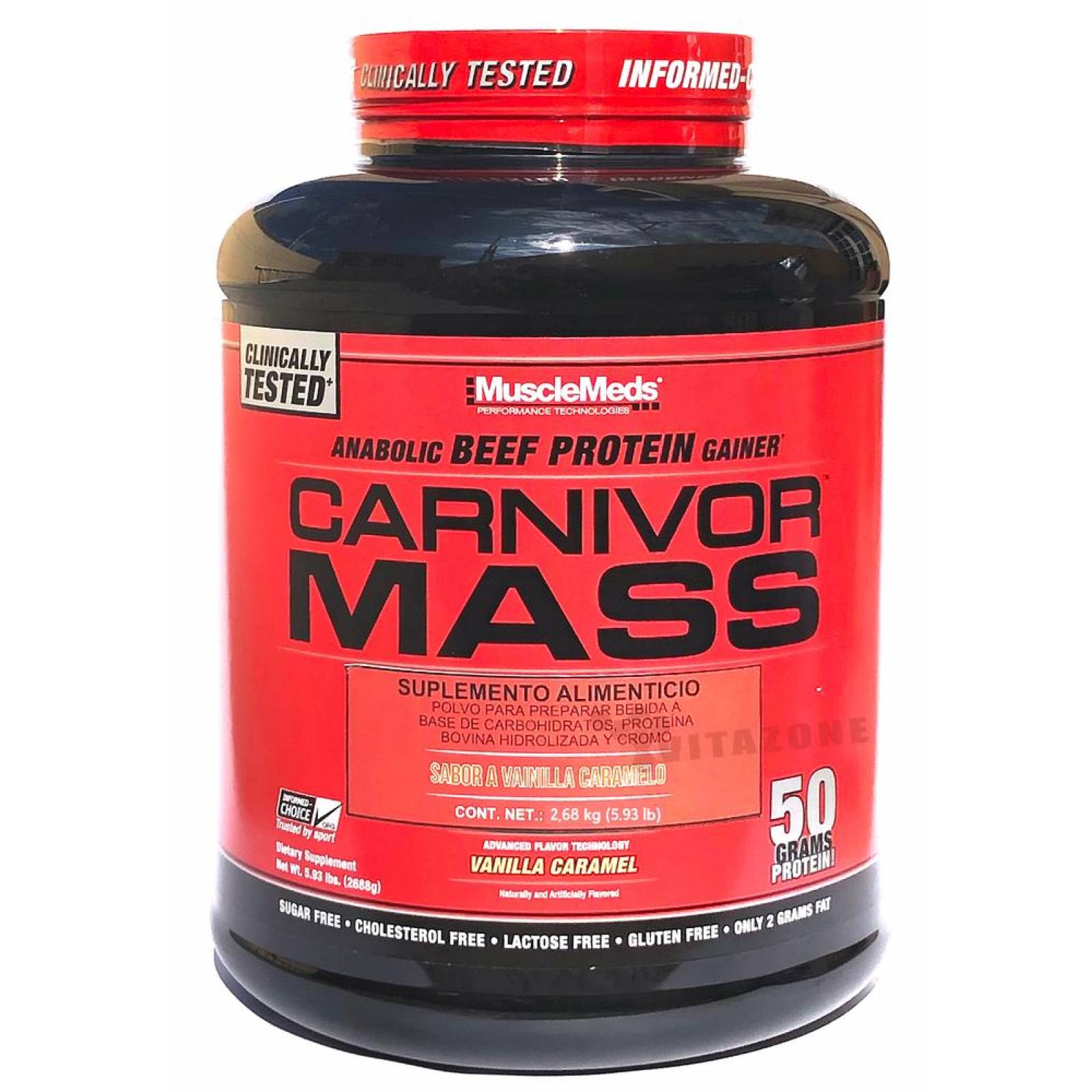 Proteína Carnivor Mass 5.9 Lbs Vanilla Caramel MuscleMeds.