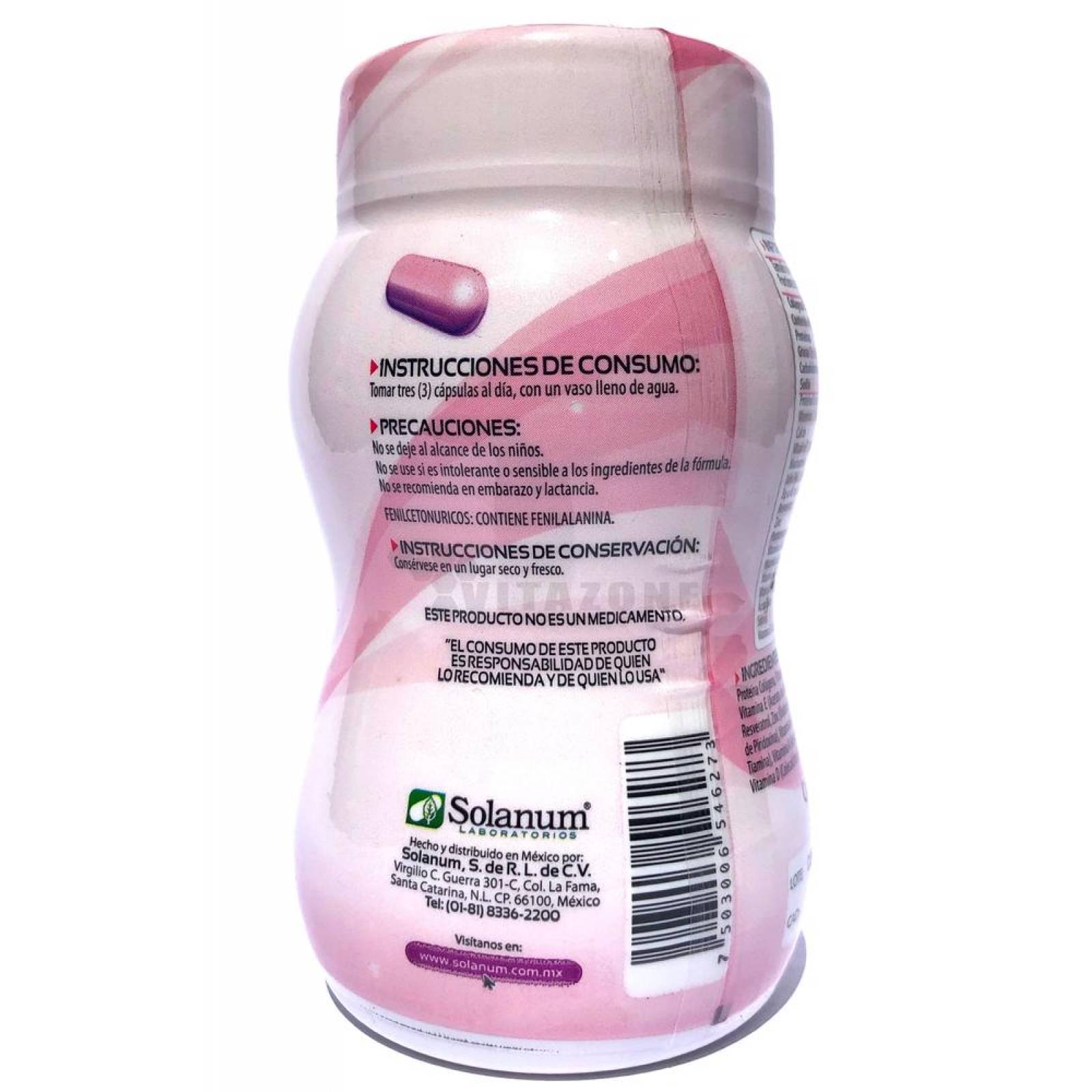 Colágeno, Resveratrol y Jalea Real 60 cápsulas Solanum.