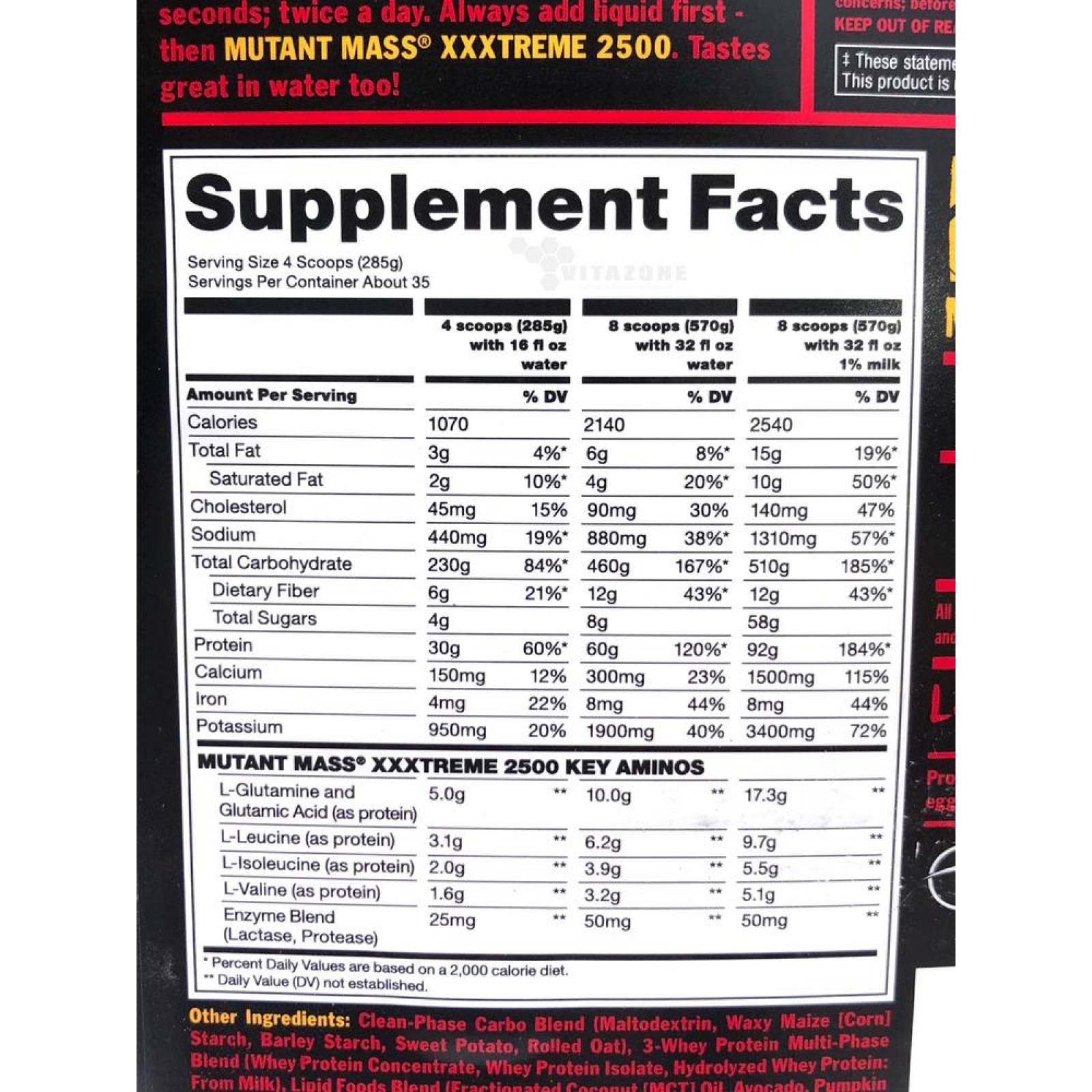 Mutant Mass XXXtreme 2500 Chocolate 22 lbs (10 kg)