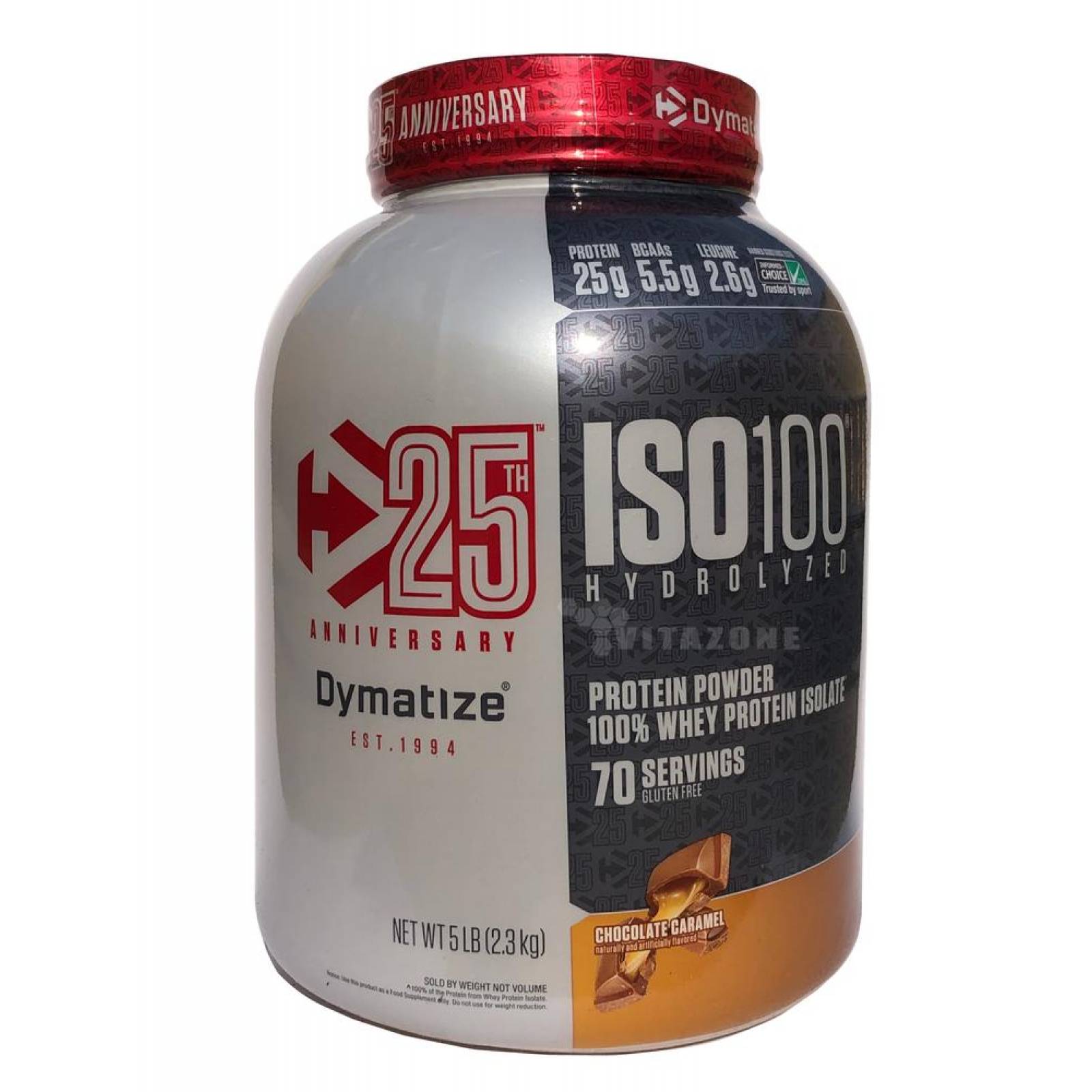 ISO 100 Chocolate Caramelo 5 lbs Dymatize Aniversario