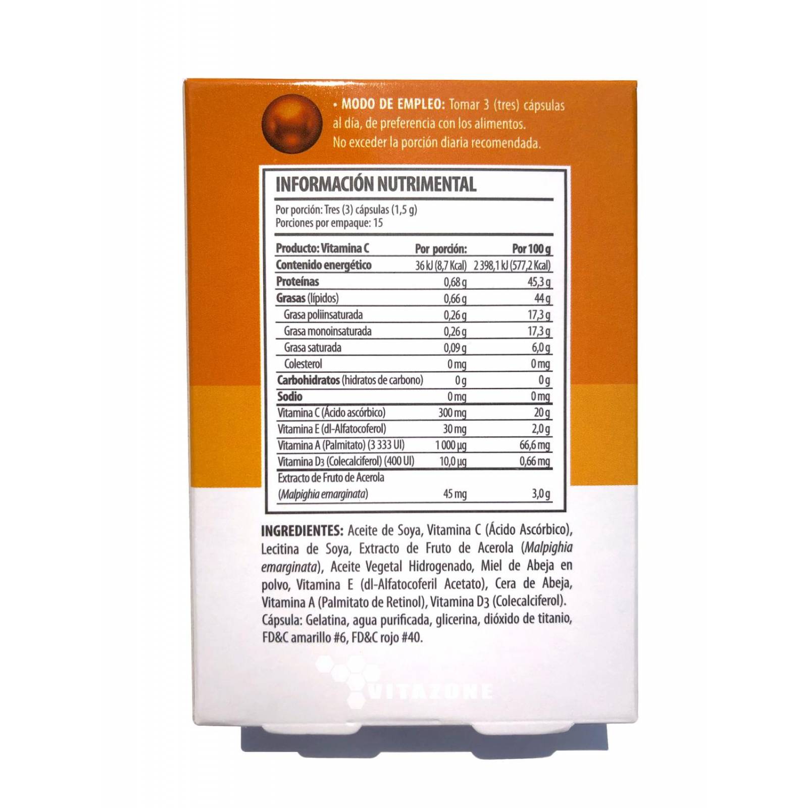 Vitamina C Solanum 45 cápsulas C+