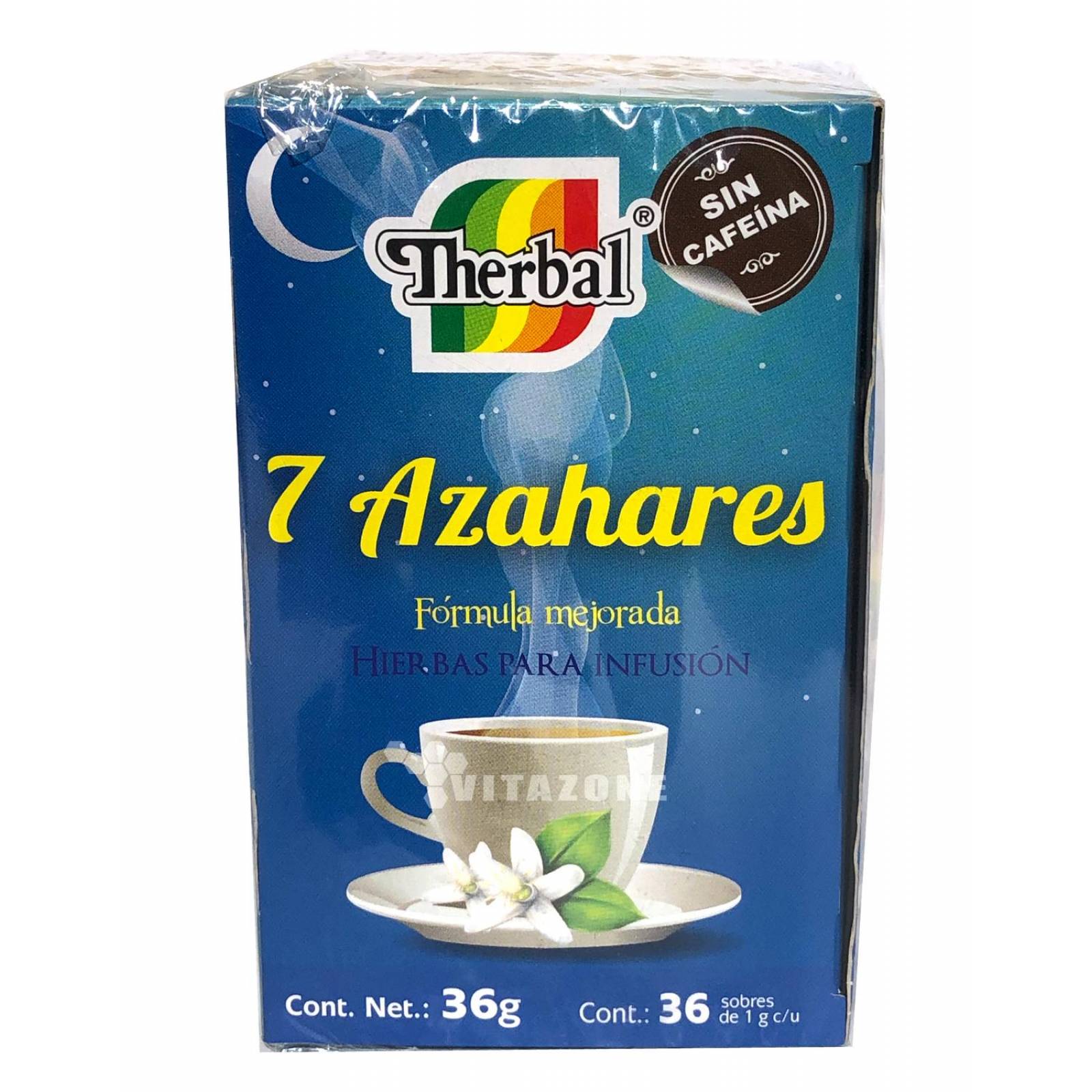 Té 7 azahares 36 sobres Formula Mejorada Therbal (6 CAJAS)