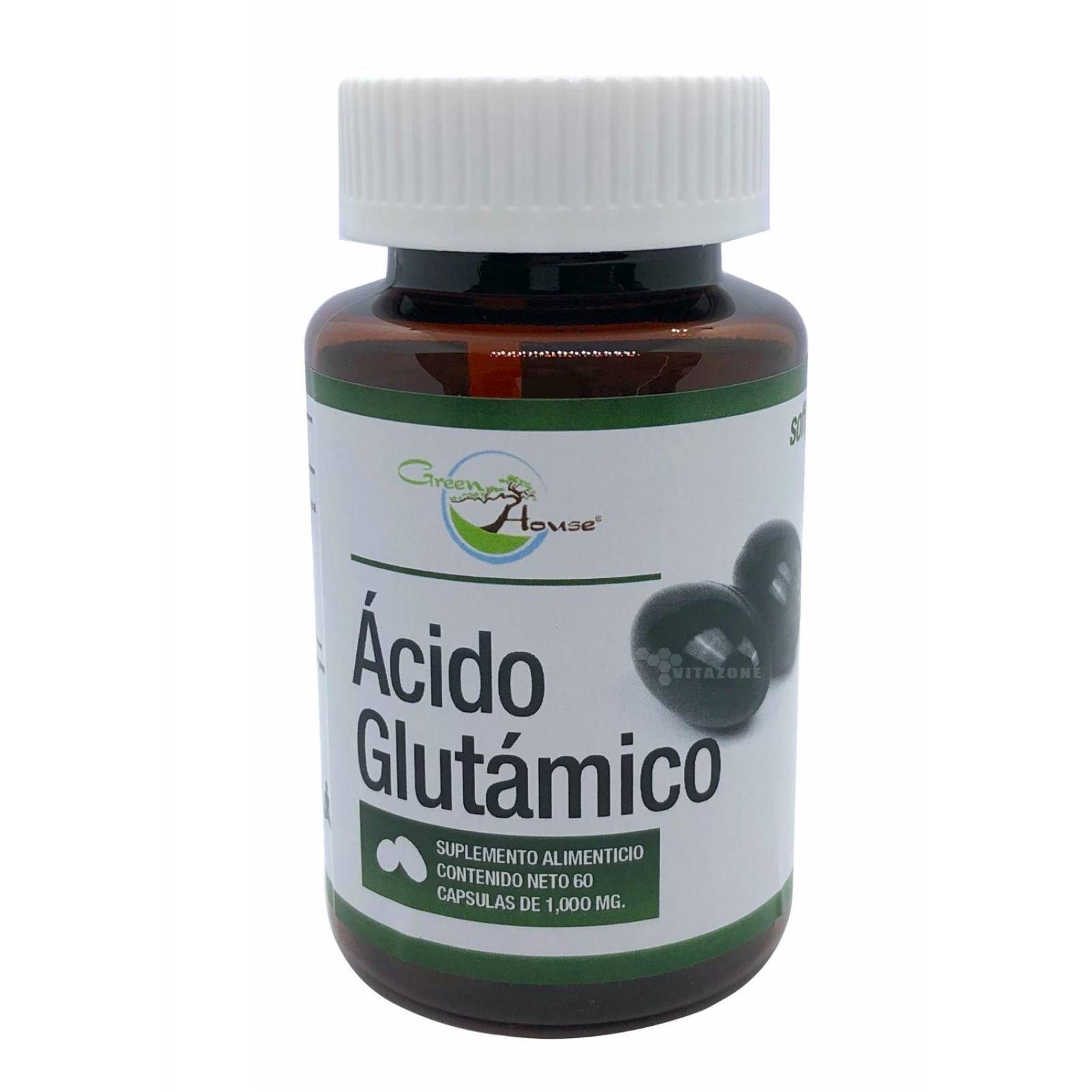 Ácido Glutámico 60 cápsulas Green House