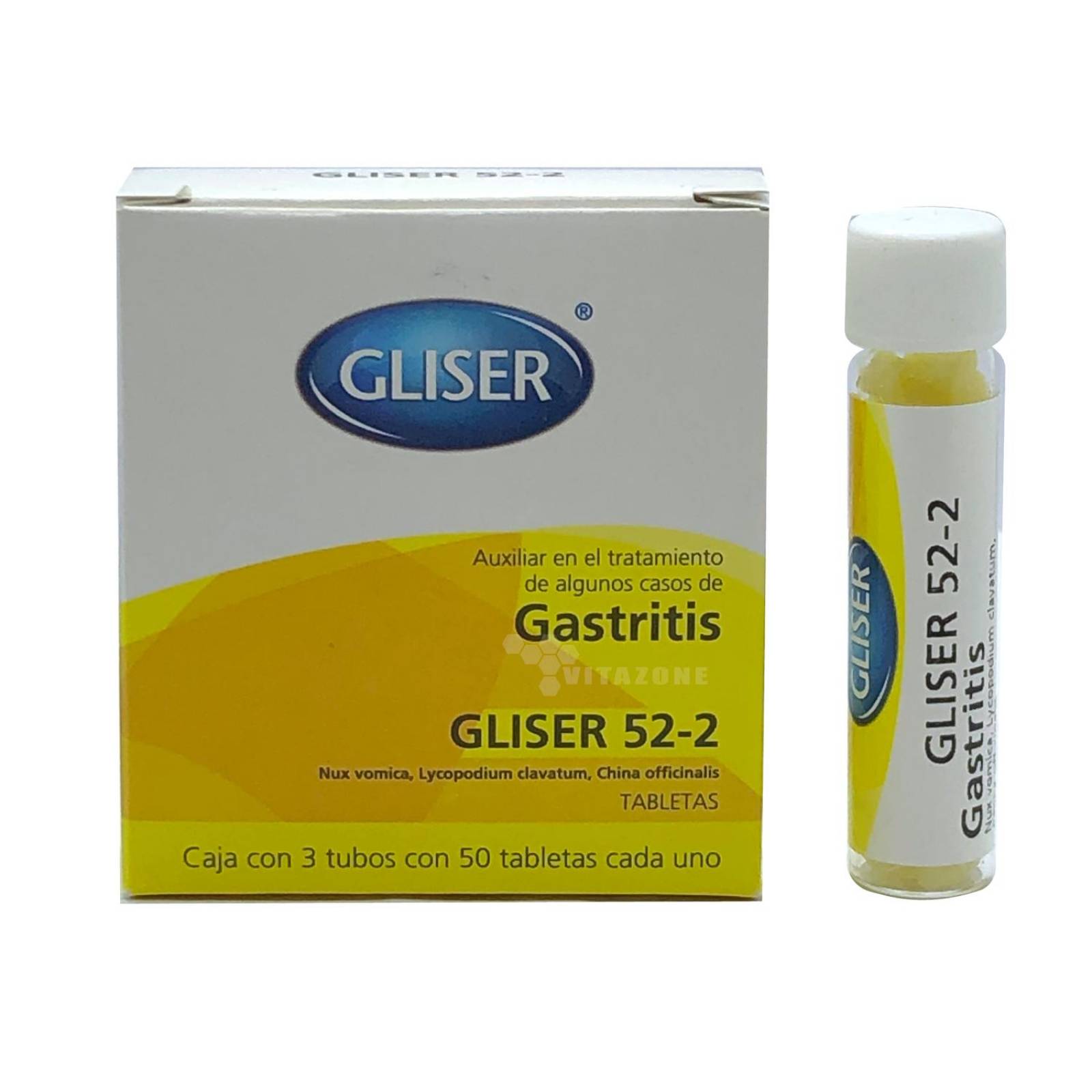 Gliser 52-2 Gastritis 3 tubos de 50 tabletas