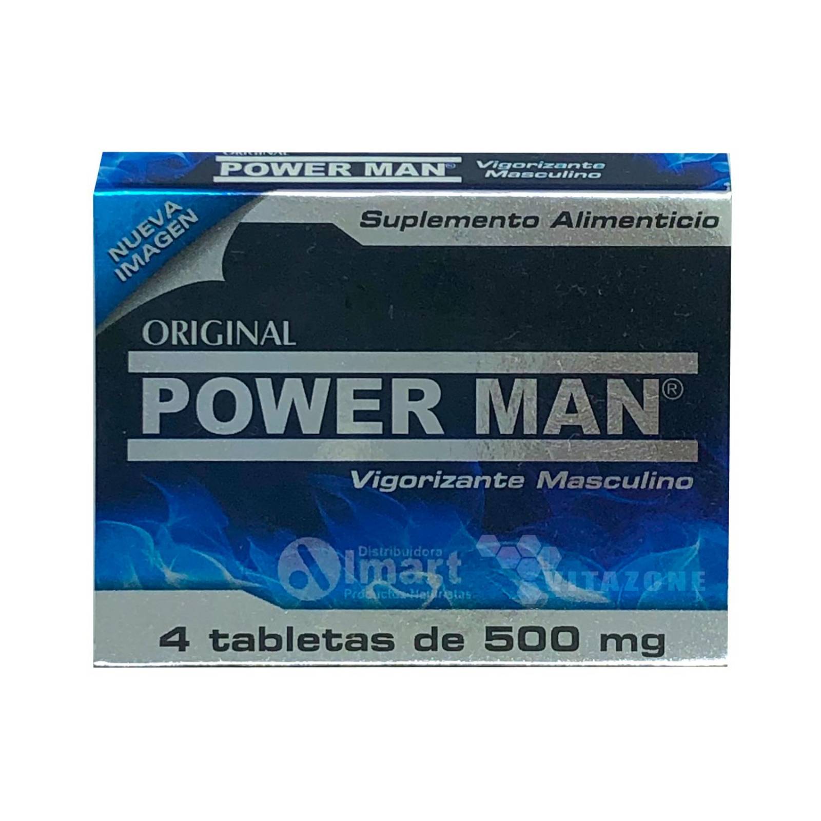 Power Man 4 tabletas de 500 mg Original