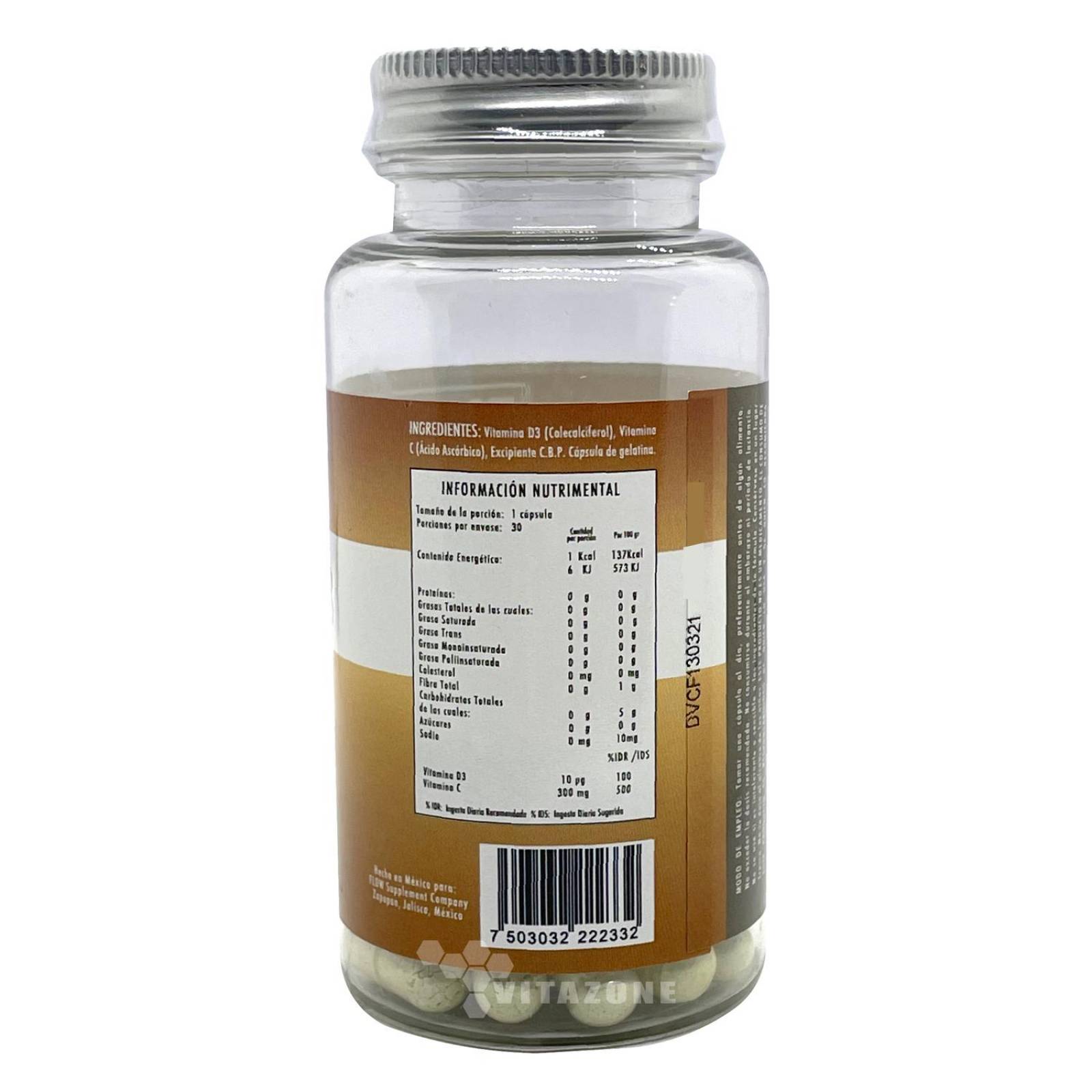 Vitamina D3 30 cápsulas Flow