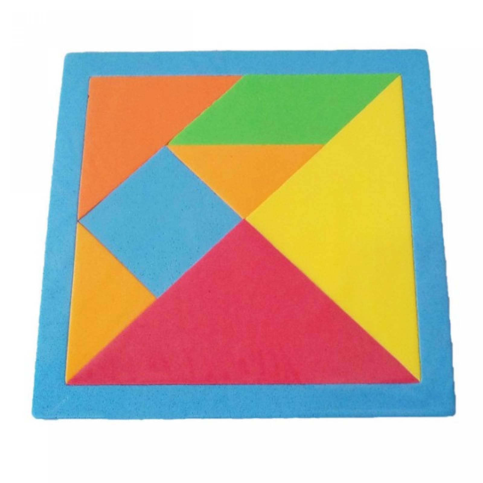 Juguete Didáctico Tangram Montessori marco azul