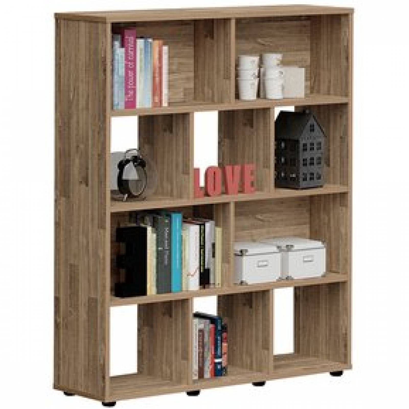 Estantería Librero Biblioteca Bertolini Book Rustico