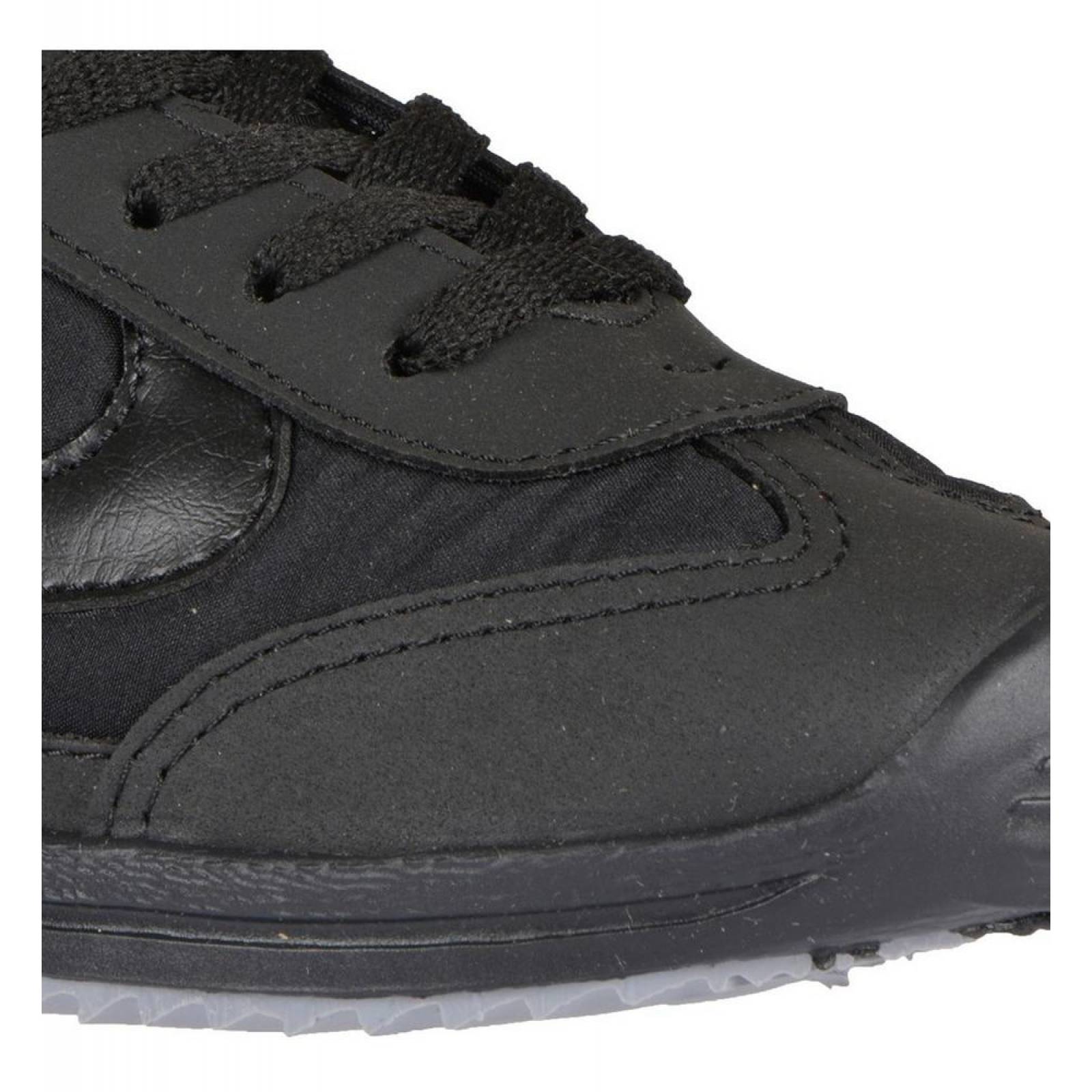 Calzado Dama Mujer Tenis Panam 084 Casual Textil Negro Comod
