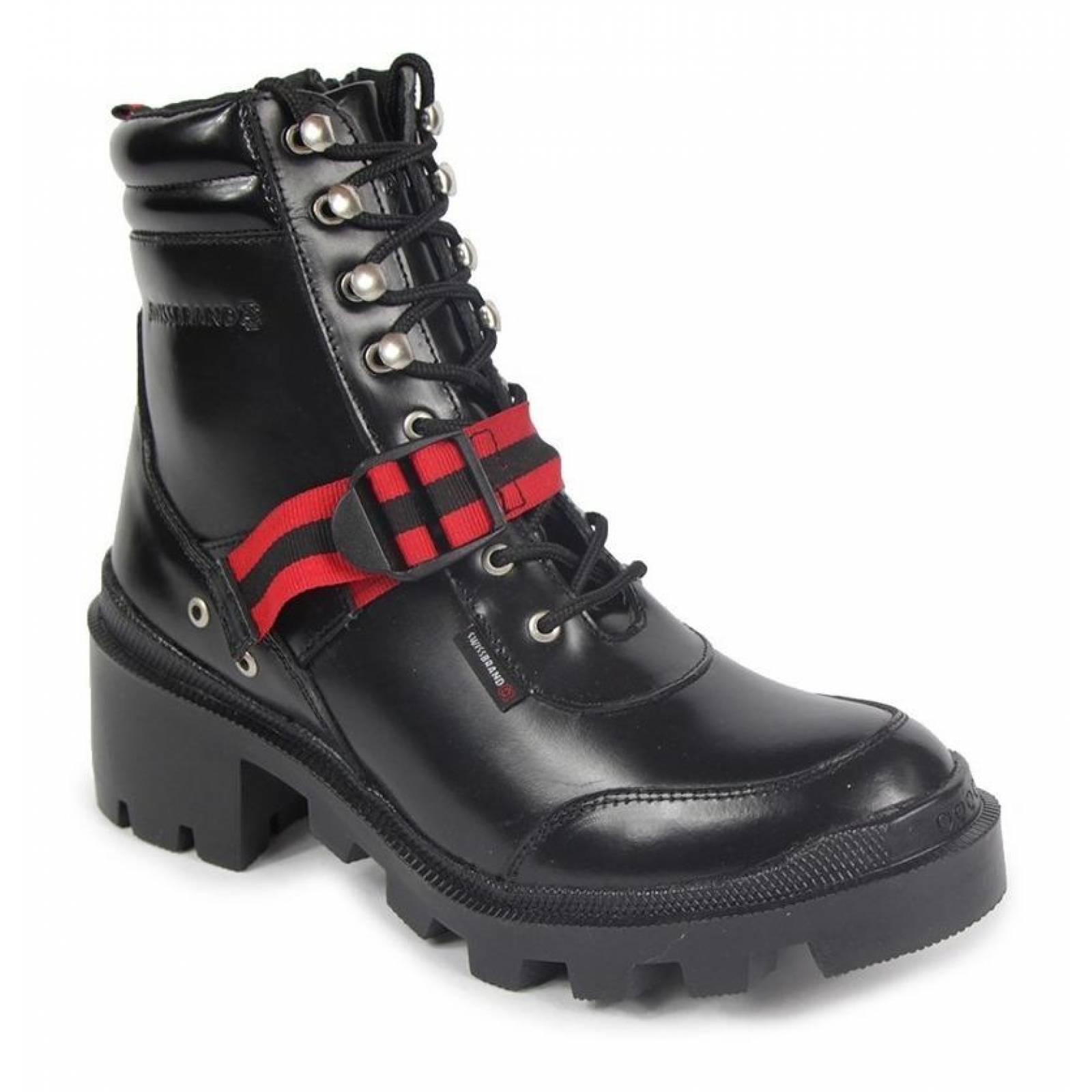 Botas Dama Mujer Swiss Brand Piel Negro Urbano Cómodas