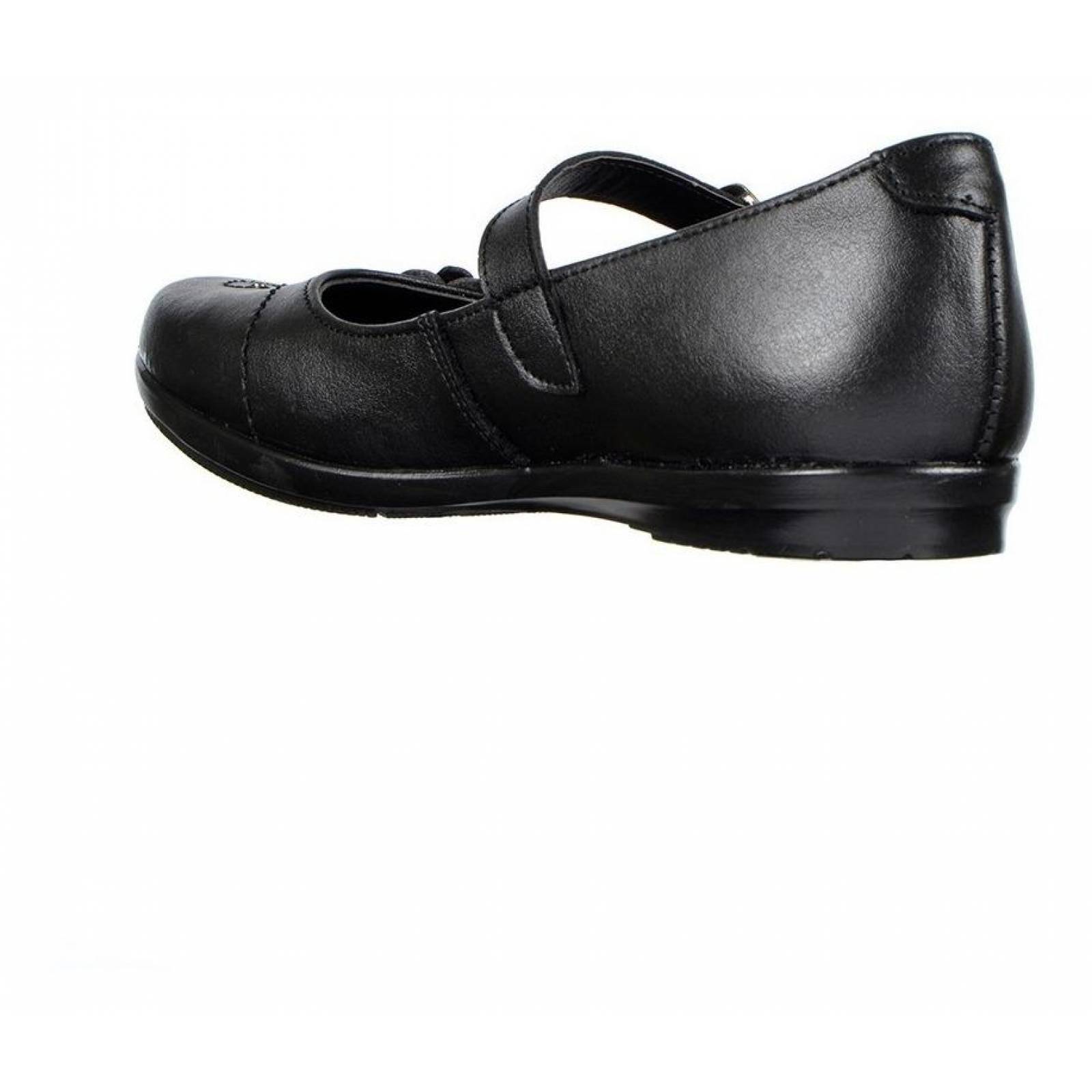 Calzado Juvenil Niña Zapato Escolar Tipo Piel Negro Cómodo