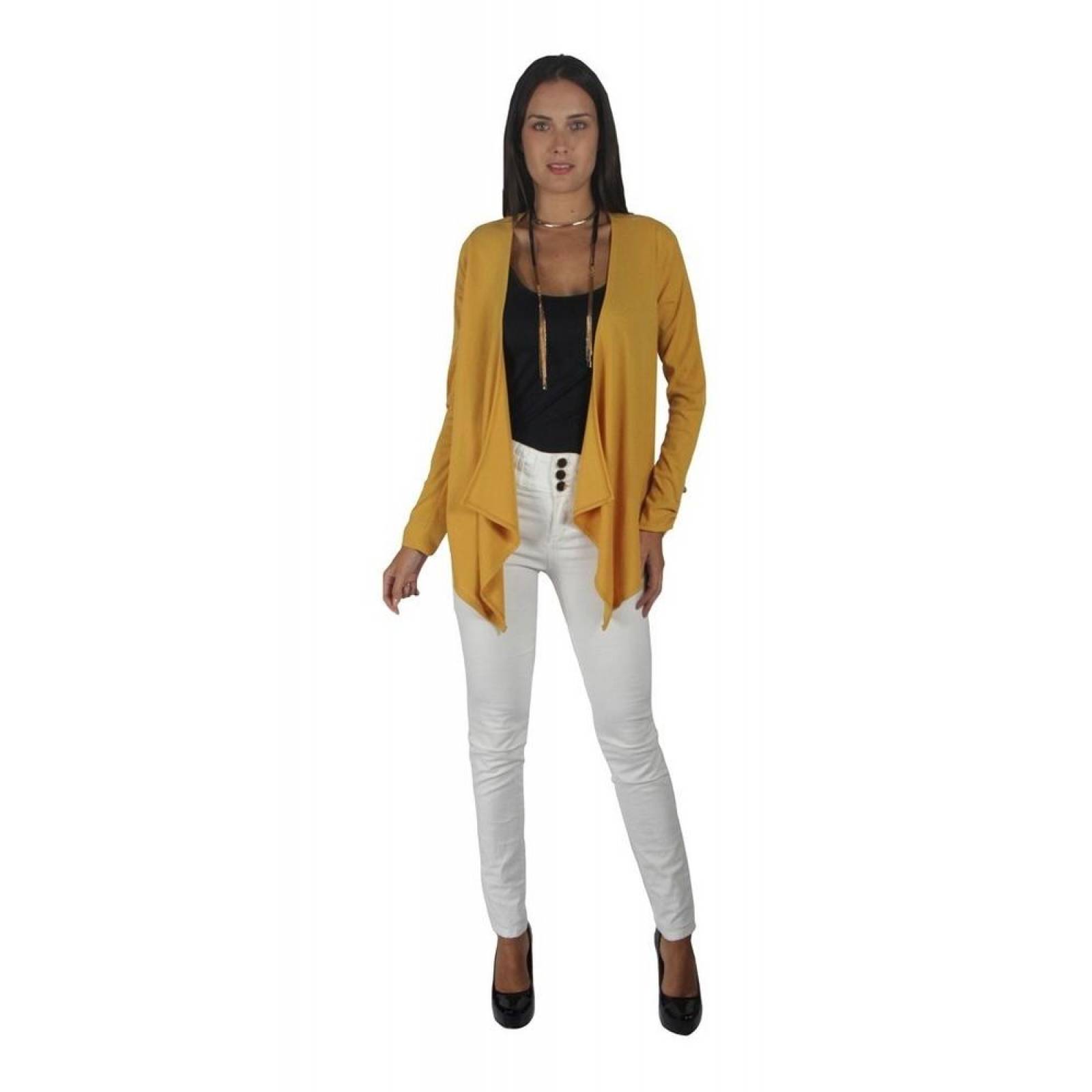 Ensamble Para Mujer Casual Formal Manga Larga Mostaza