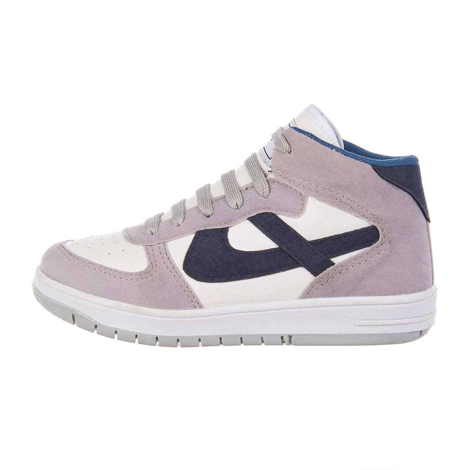 Tenis Panam Niños En Botín Blanco Basics Casual Retro