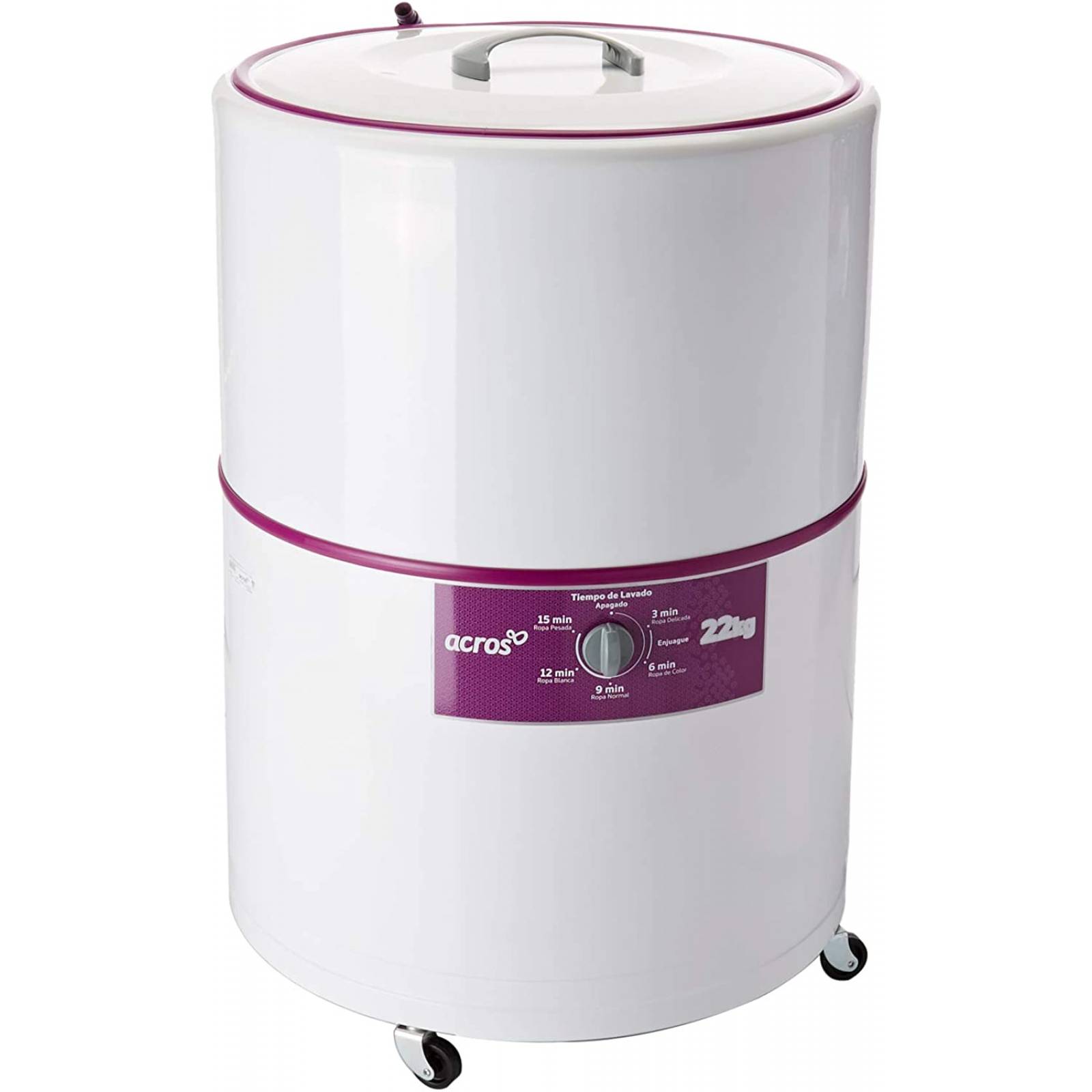 Lavadora de 22 kg redonda color blanco marca Acros