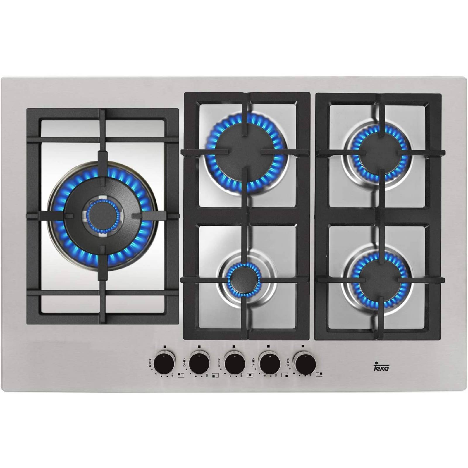 Parrilla de gas 5 quemadores de alta eficiencia marca teka