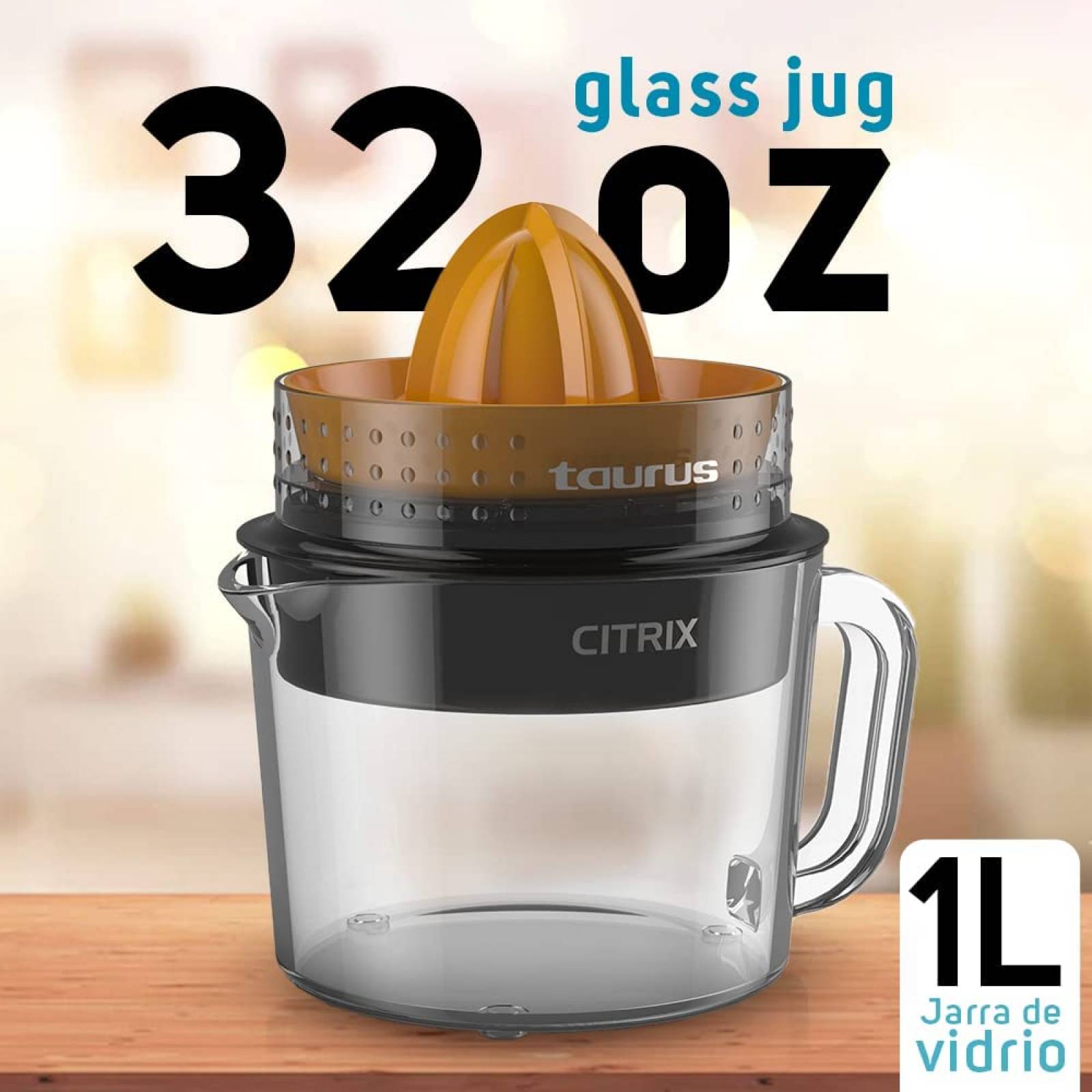 Extractor de Jugo Exprimidor Citrix 1L Jarra Vidrio Taurus
