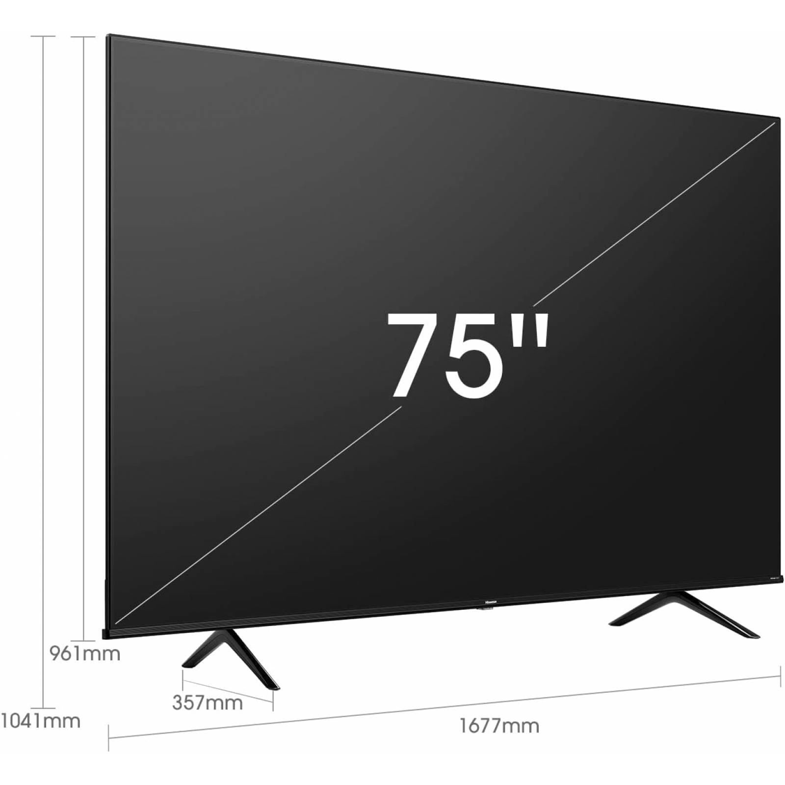 Pantalla 75 Pulgadas LED Smart TV 4K Ultra HD Hisense 75A6H