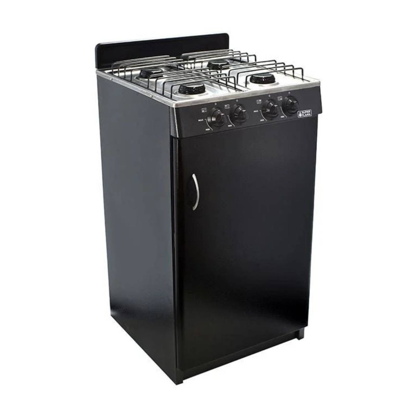 Parrilla 4 Quemadores con Gabinete con Cubierta de Acero color Negro ...