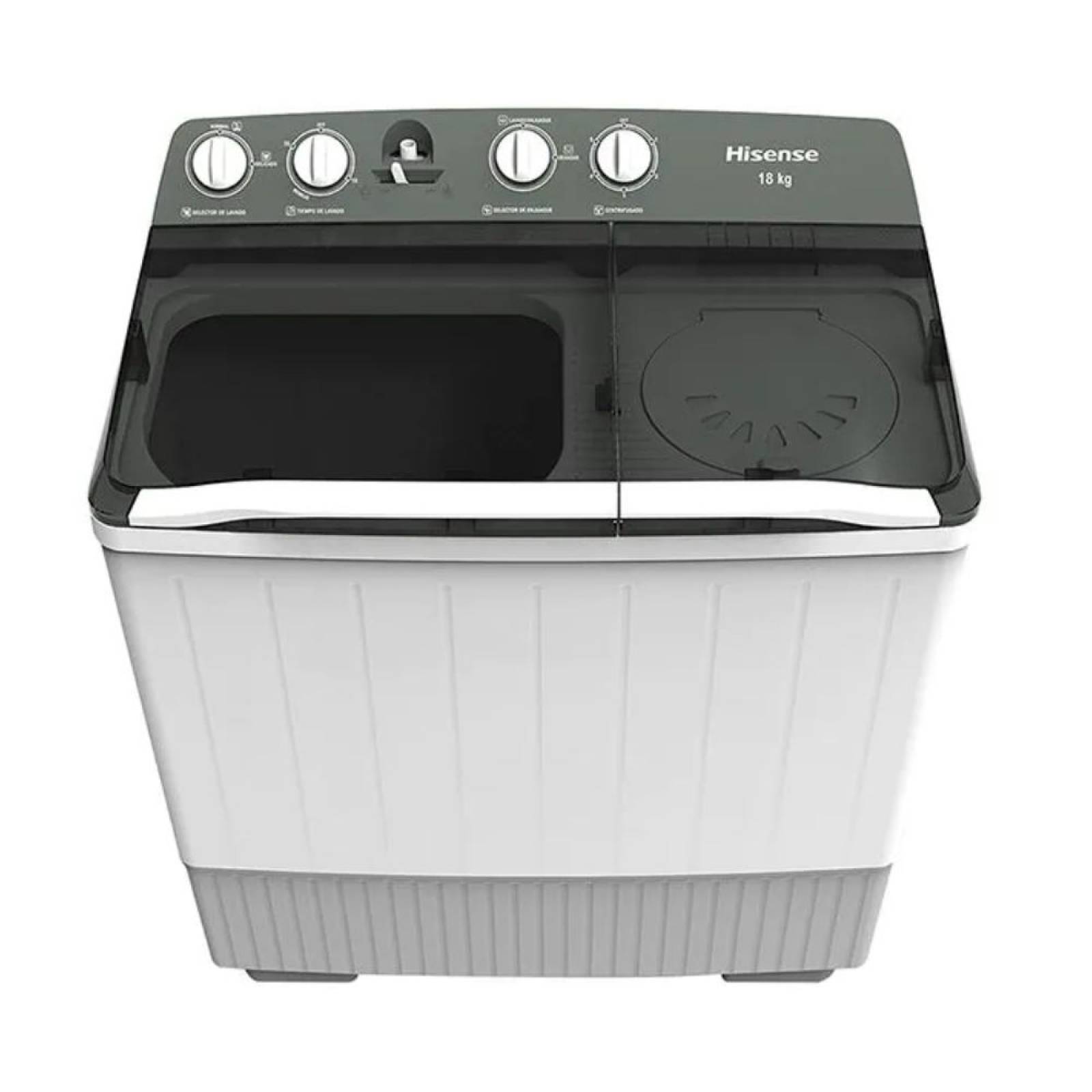 Lavadora Semiautomática Doble Tina 18 Kilos Hisense WSA1803P