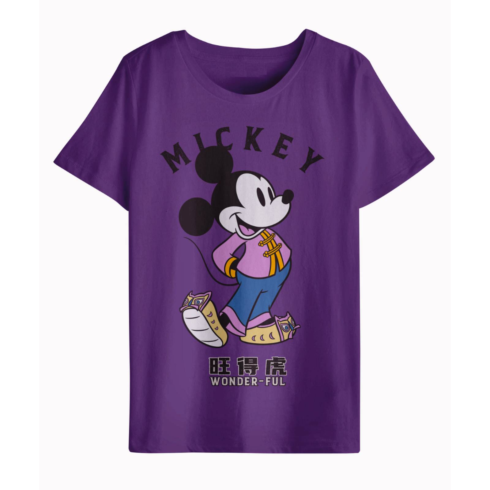 Playera para Mujer de Mickey Mouse, Morado, Talla M