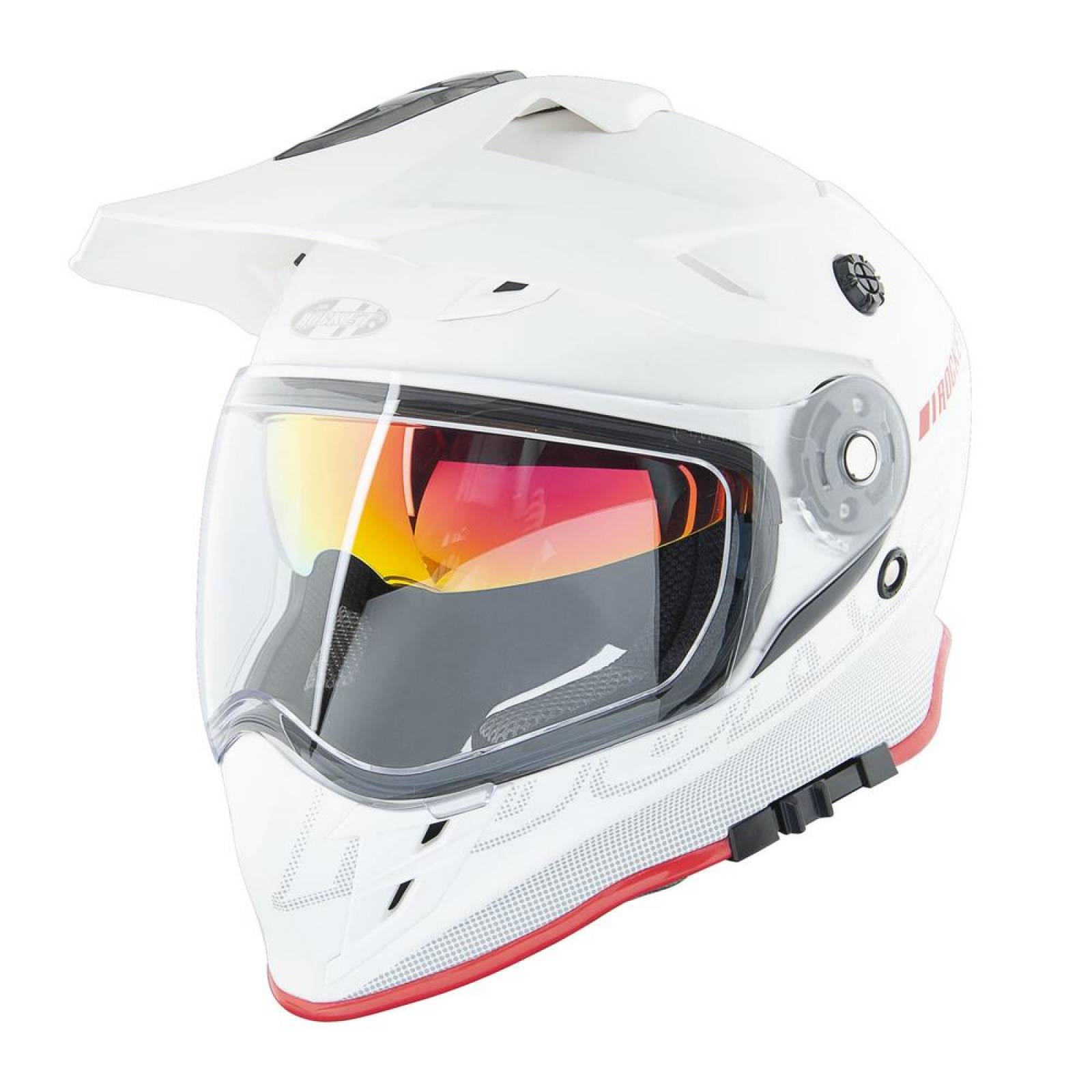 Casco Doble Propósito Joe Rocket Rkt 25 Solar Flare Blanco Rojo