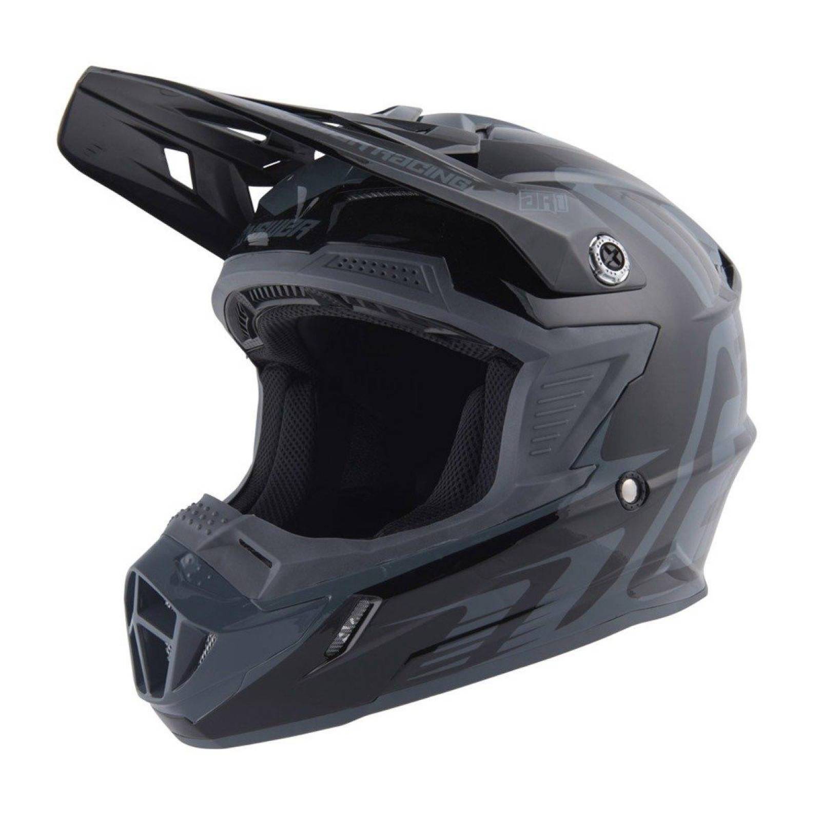 Casco Moto Cross Answer Ar1 Edge Negro / Carbón
