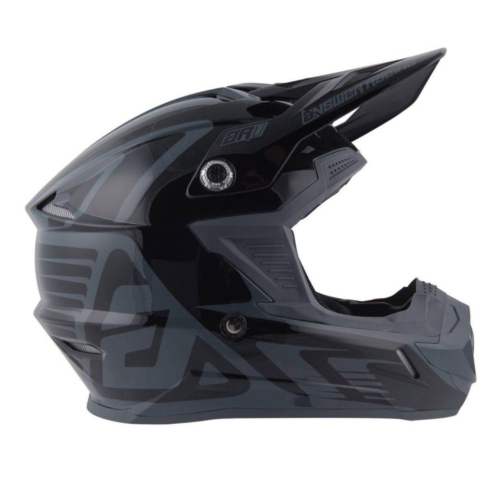 Casco Moto Cross Answer Ar1 Edge Negro / Carbón