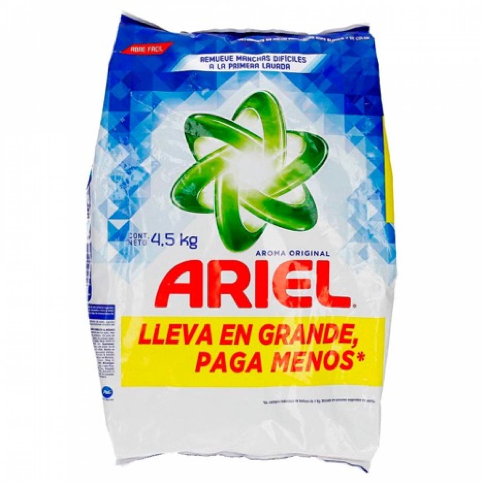 Ariel Detergente en Polvo Aroma Original bolsa 4.5kg