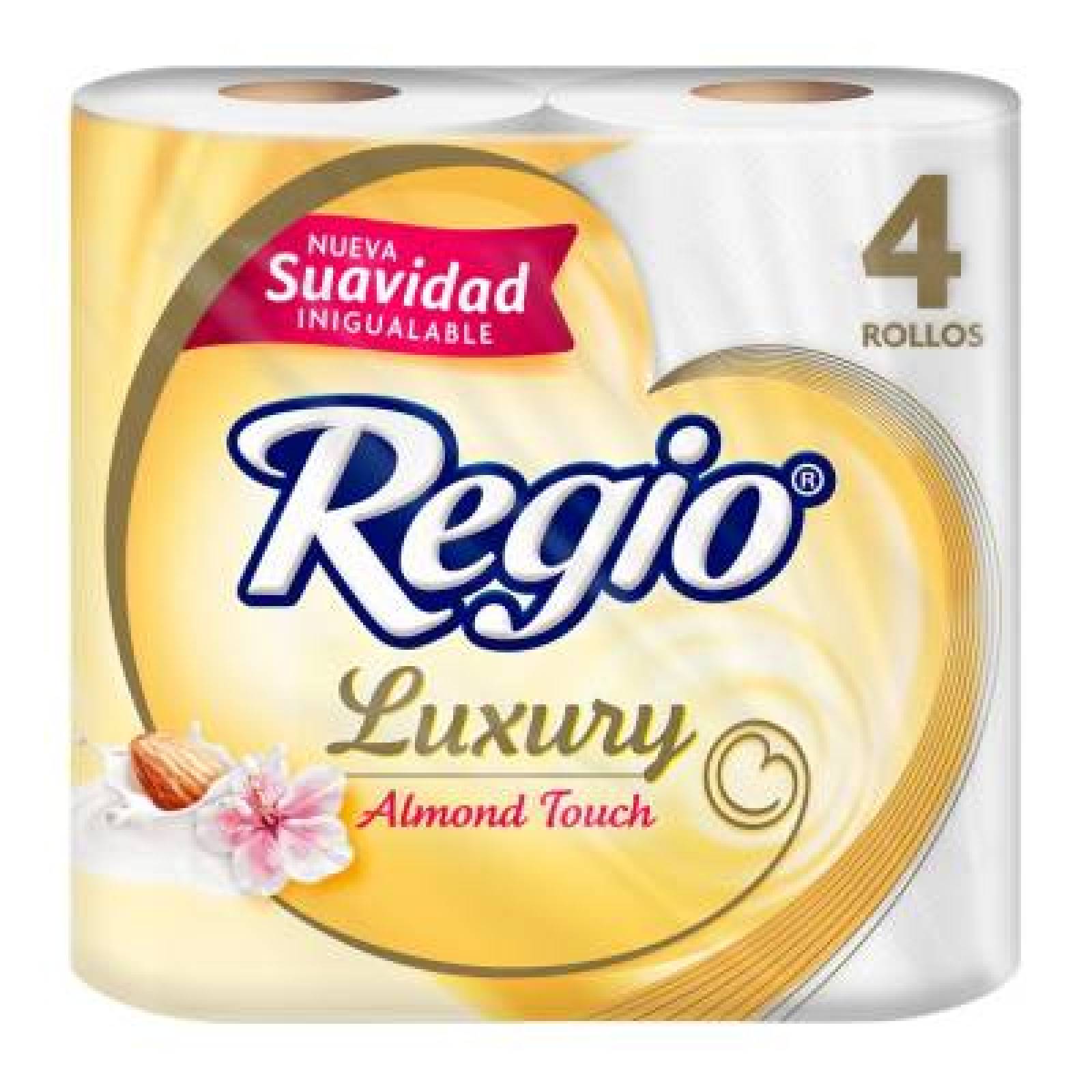 Regio Papel Higiénico Luxury Almond Touch paquete 4 piezas
