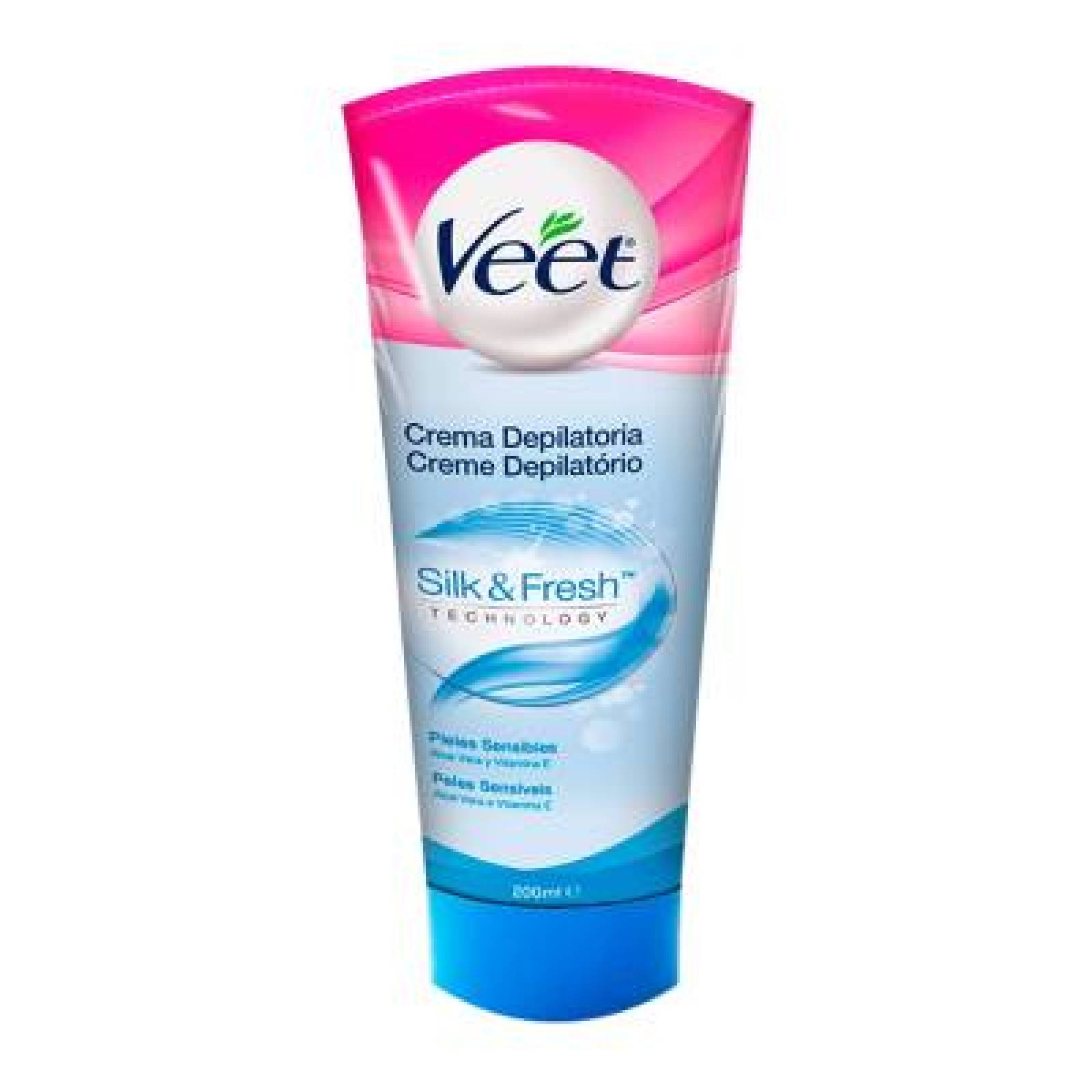 Veet Crema Depiladora Pieles Sensibles Aloe Vera y Vitamina E tubo 200ml