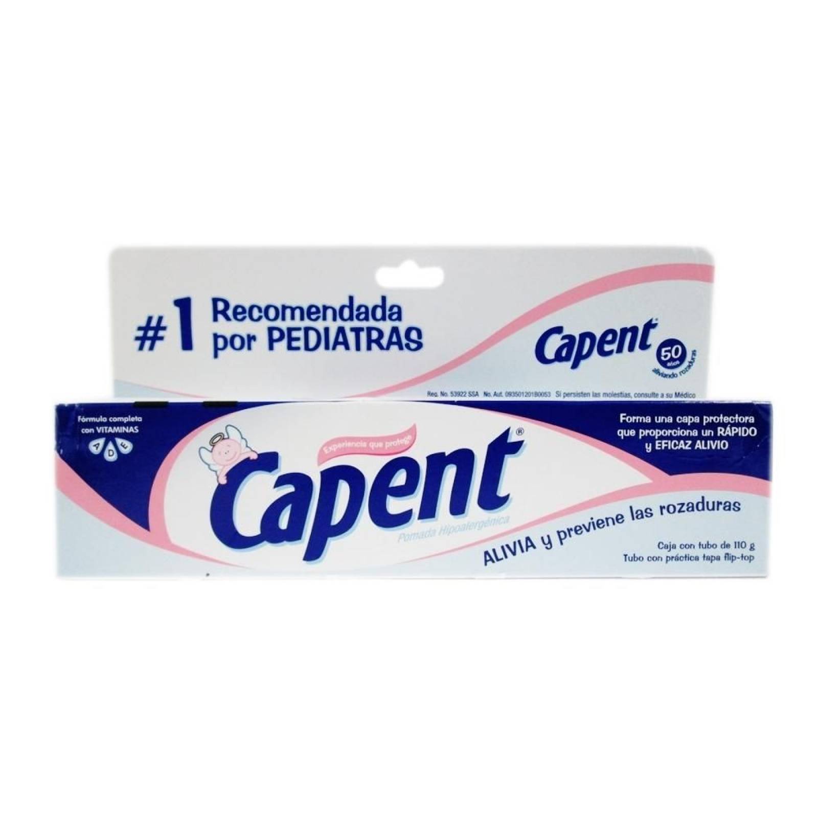 Capent Pomada Rozaduras Hipoalergénica caja 110g