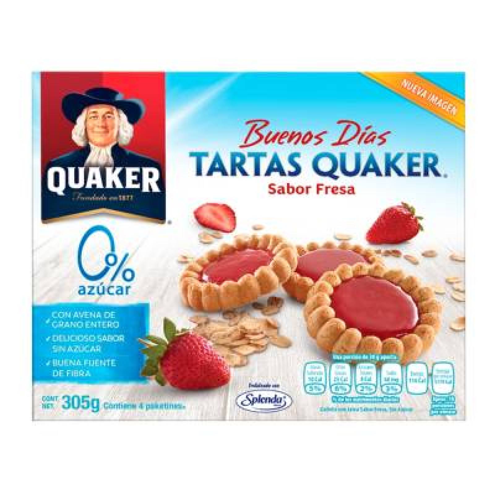 Quaker Tartas Sabor Fresa caja 305g