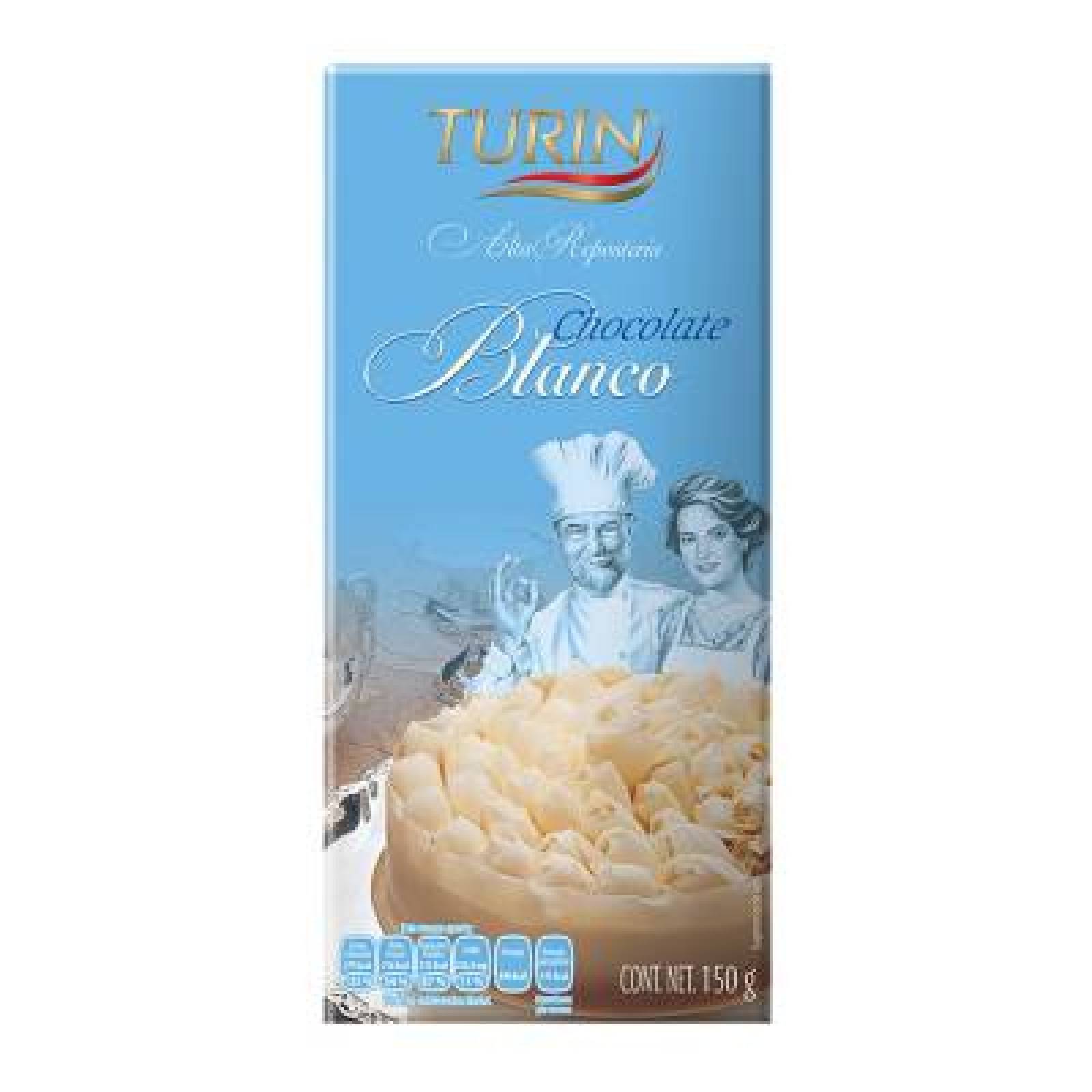 Turin Chocolate Blanco Alta Repostería barra 150g