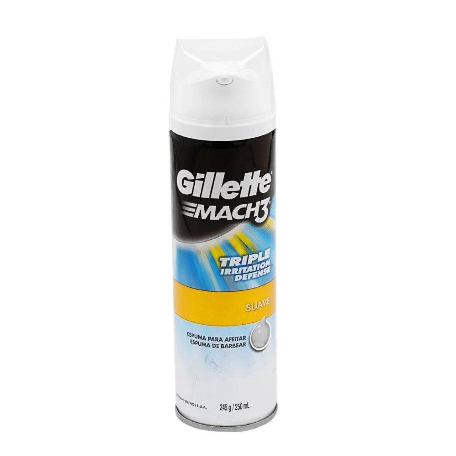 Gillette Mach 3 Espuma de Afeitar Suave lata 250ml