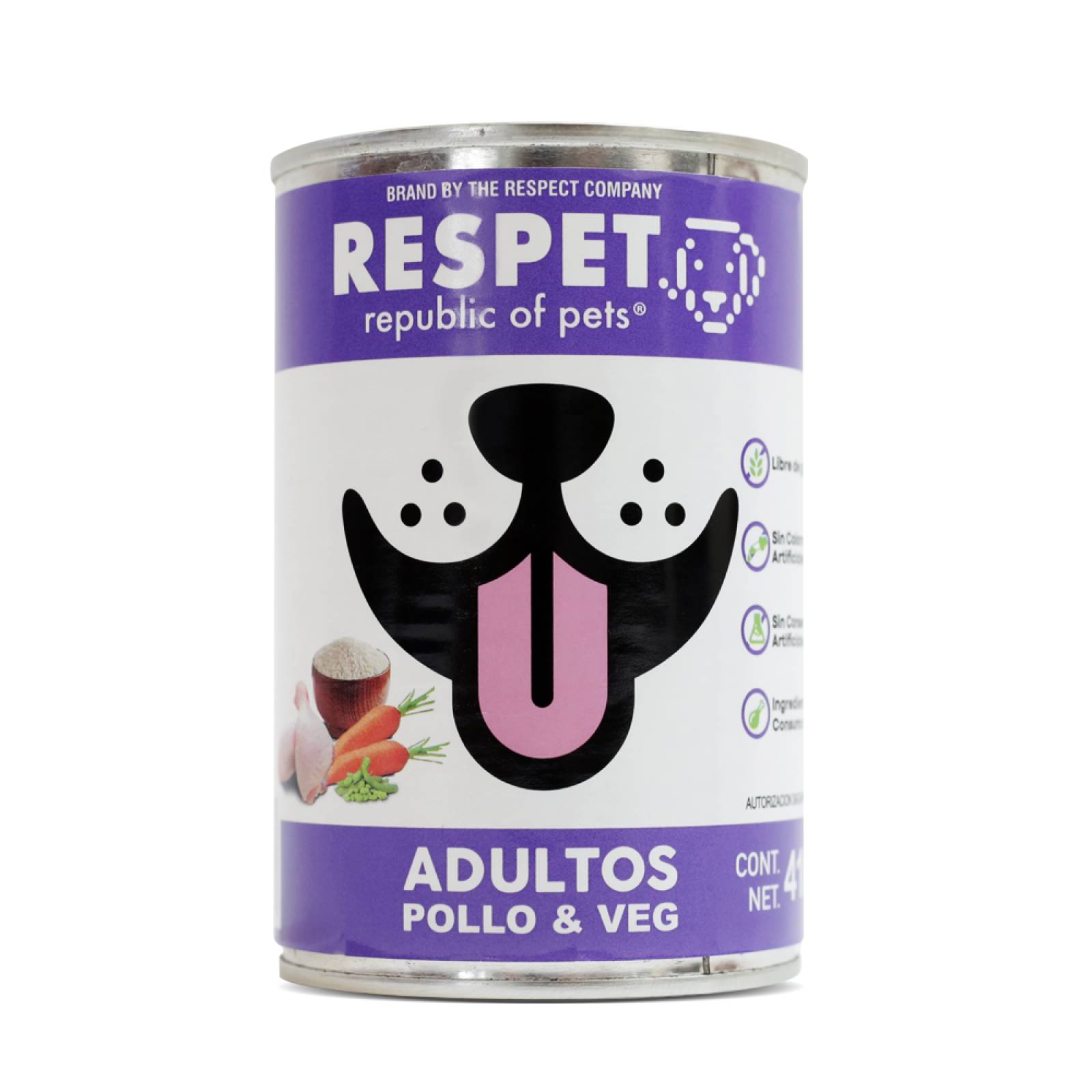 Respet Republic of Pets Alimento humedo Pollo & Veg - A Comer lata 410g