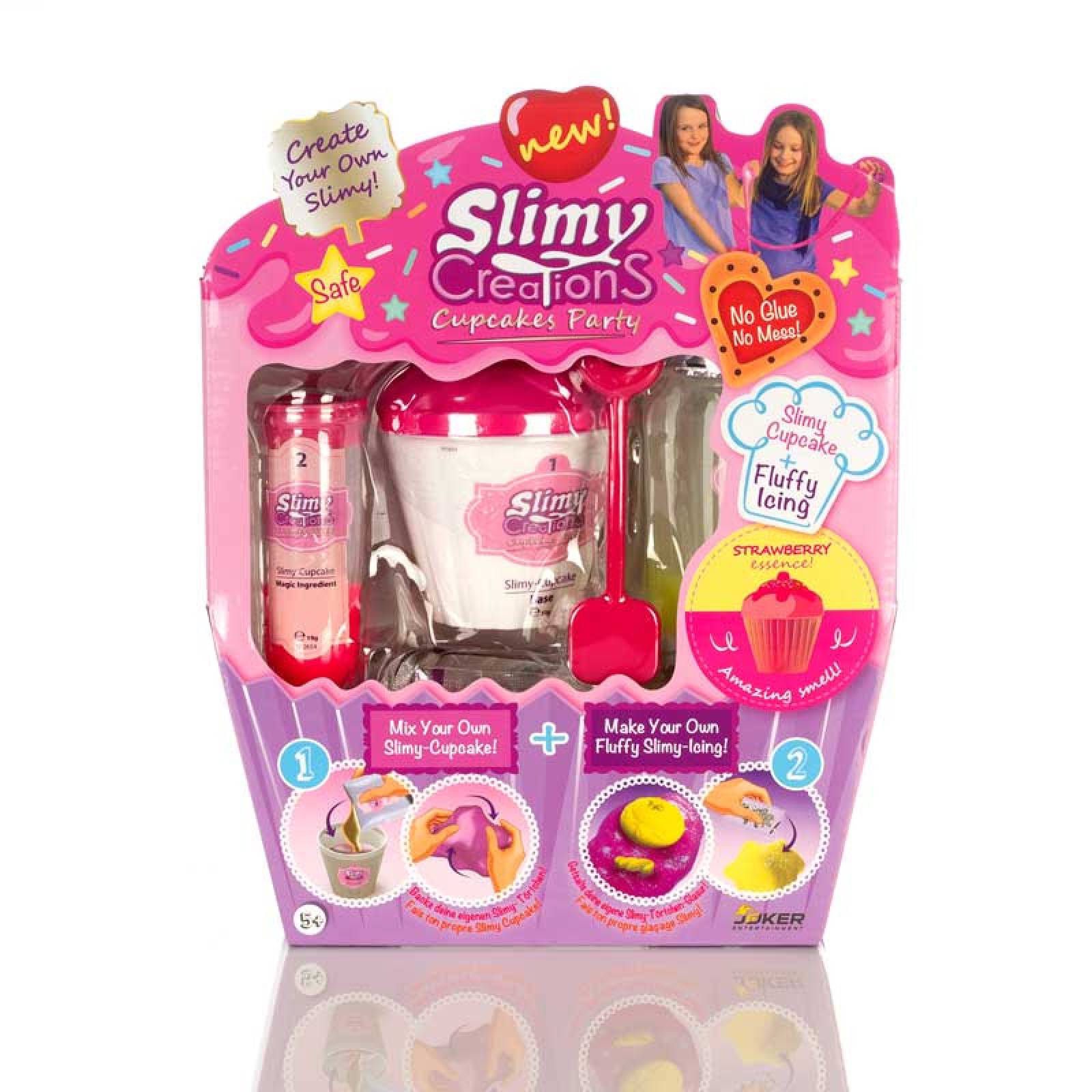 Slime Slimy Creations Cupcakes Party + Fluffy Icing Pink Formula Suiza