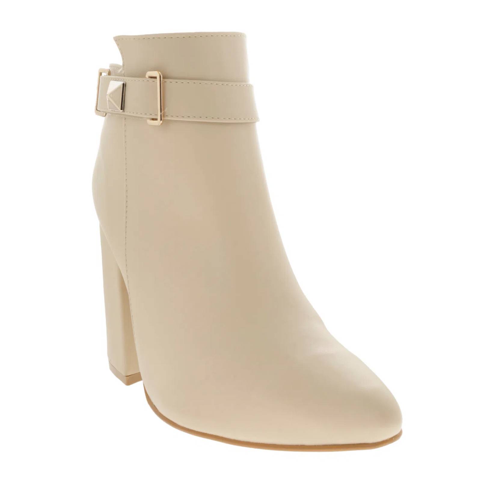 Botín Thalía color hueso con detalle de estoperol
